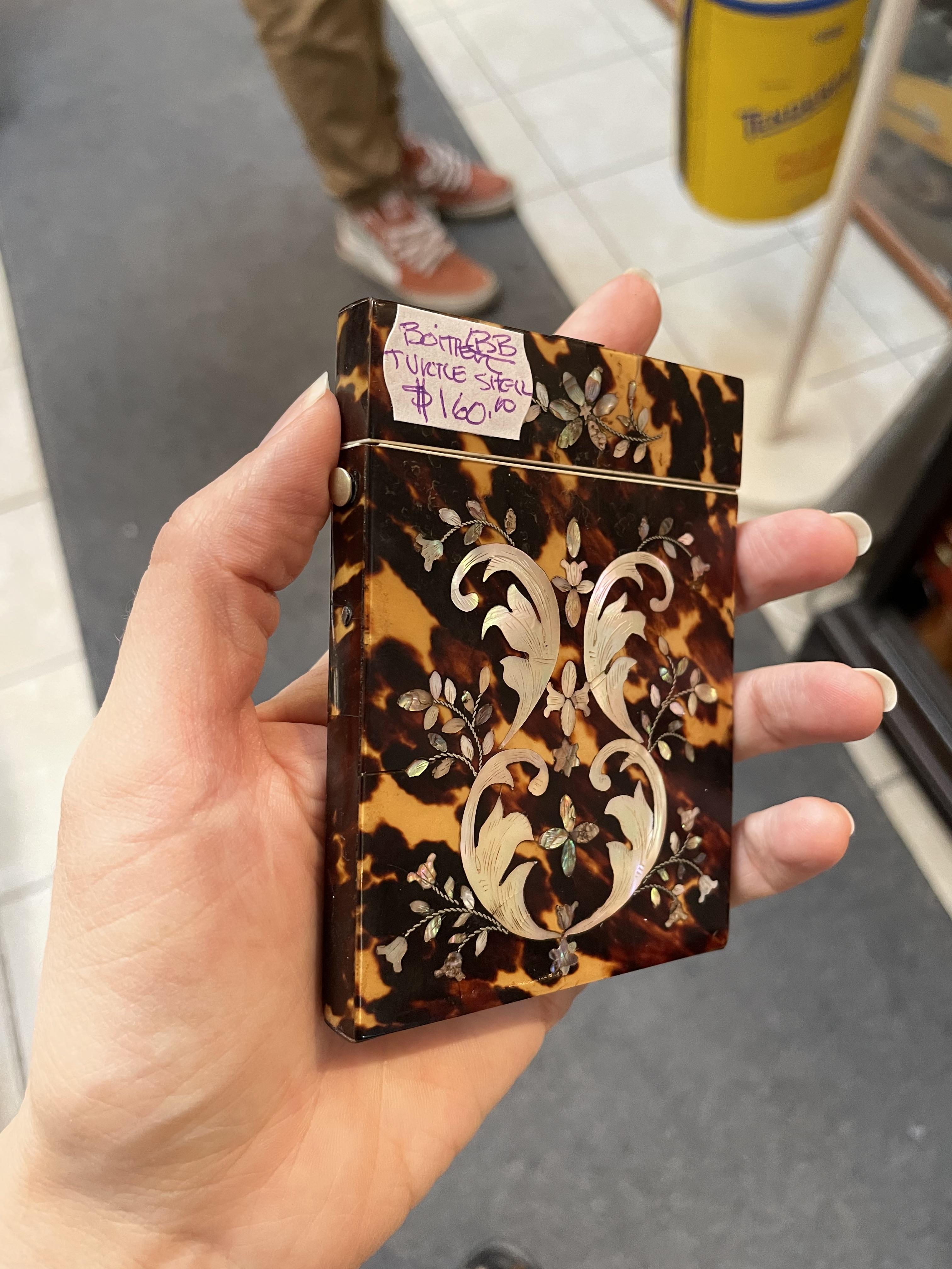 19th Century Tortoise Shell Card Case | Scrolller