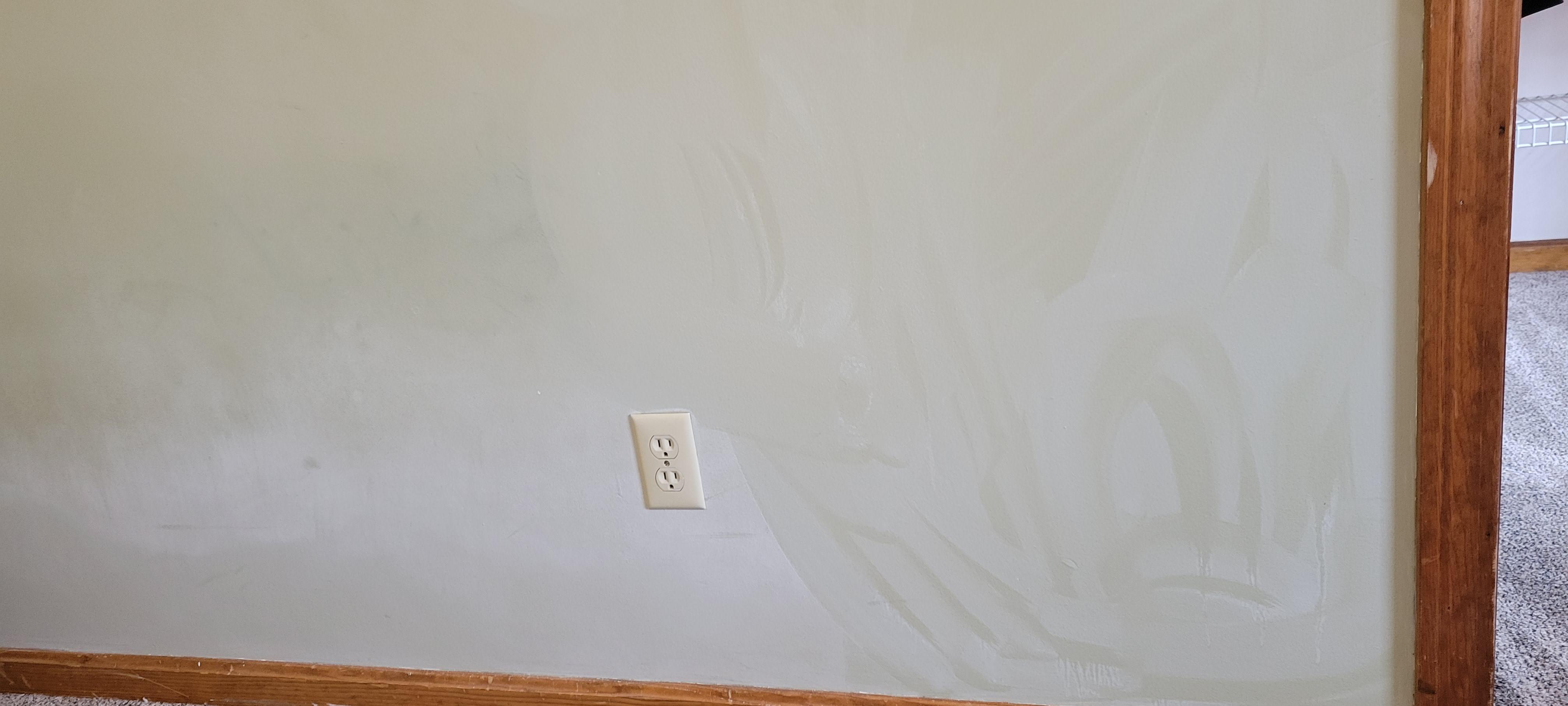 Oxidized/ chalky interior paint. My attempt to clean with Mr. clean magic eraser went poorly ...