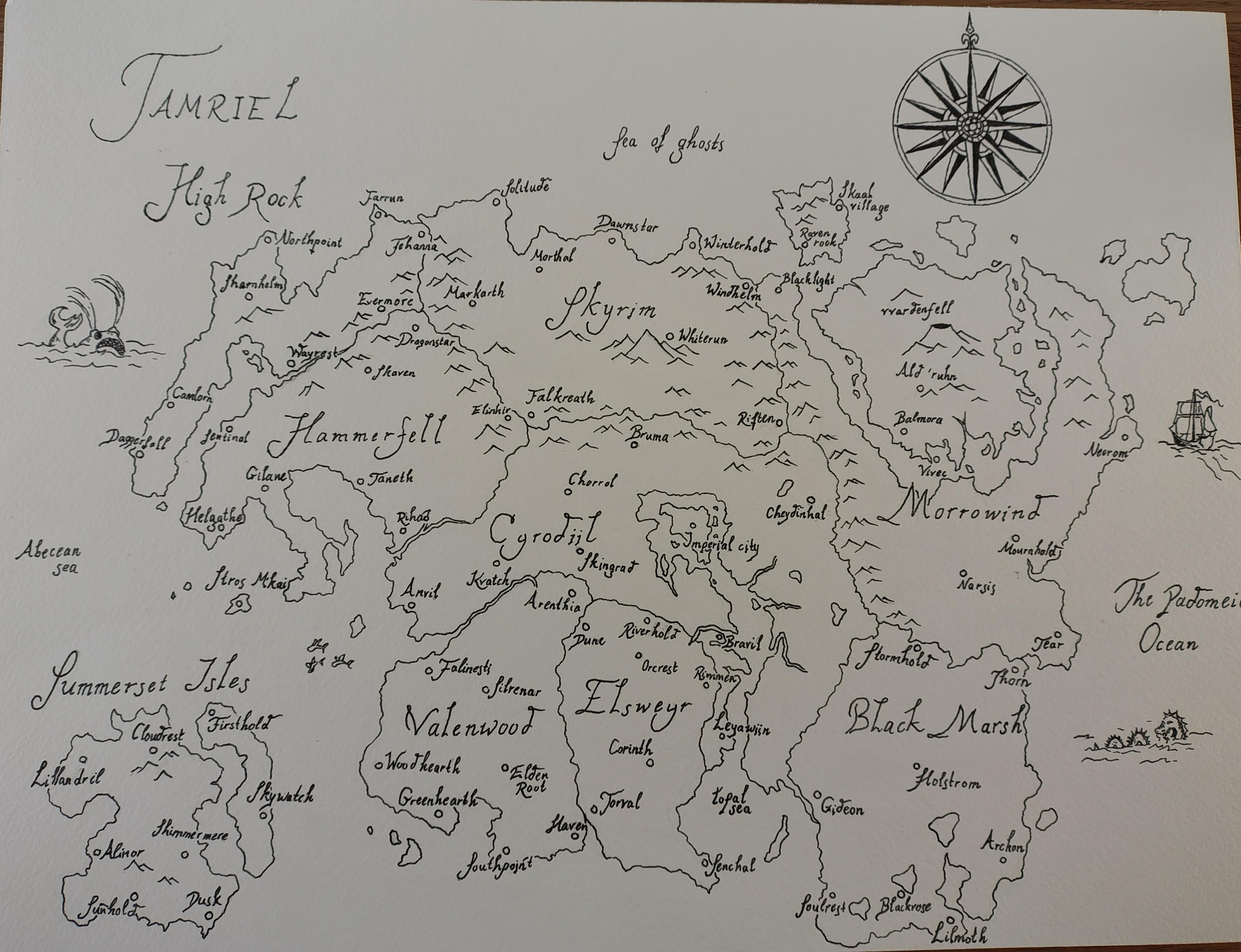 Drawing a map of Tamriel! (WIP) | Scrolller