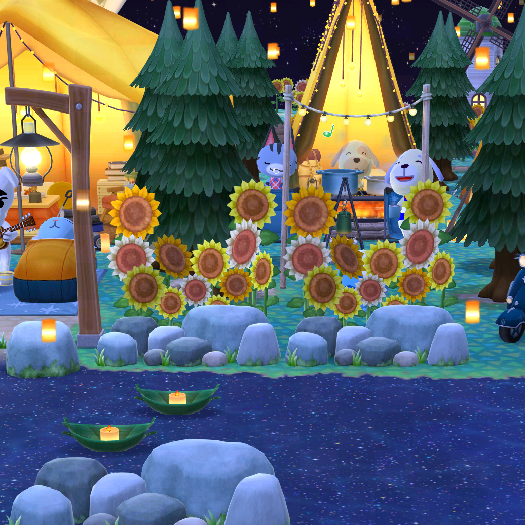 This campsite looks definitely better at night. | Scrolller