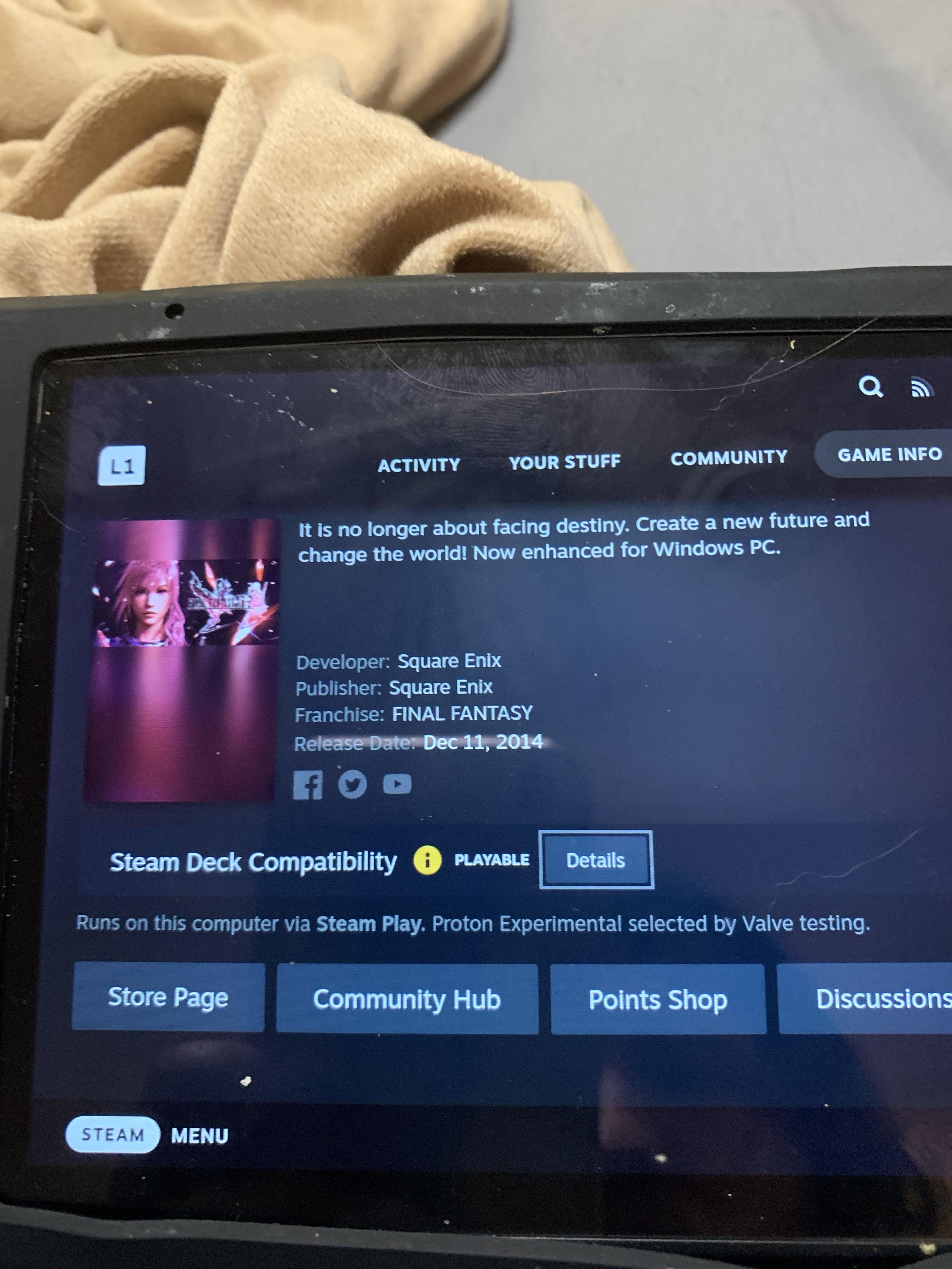 Final Fantasy XIII is now playable on Steam Deck | Scrolller