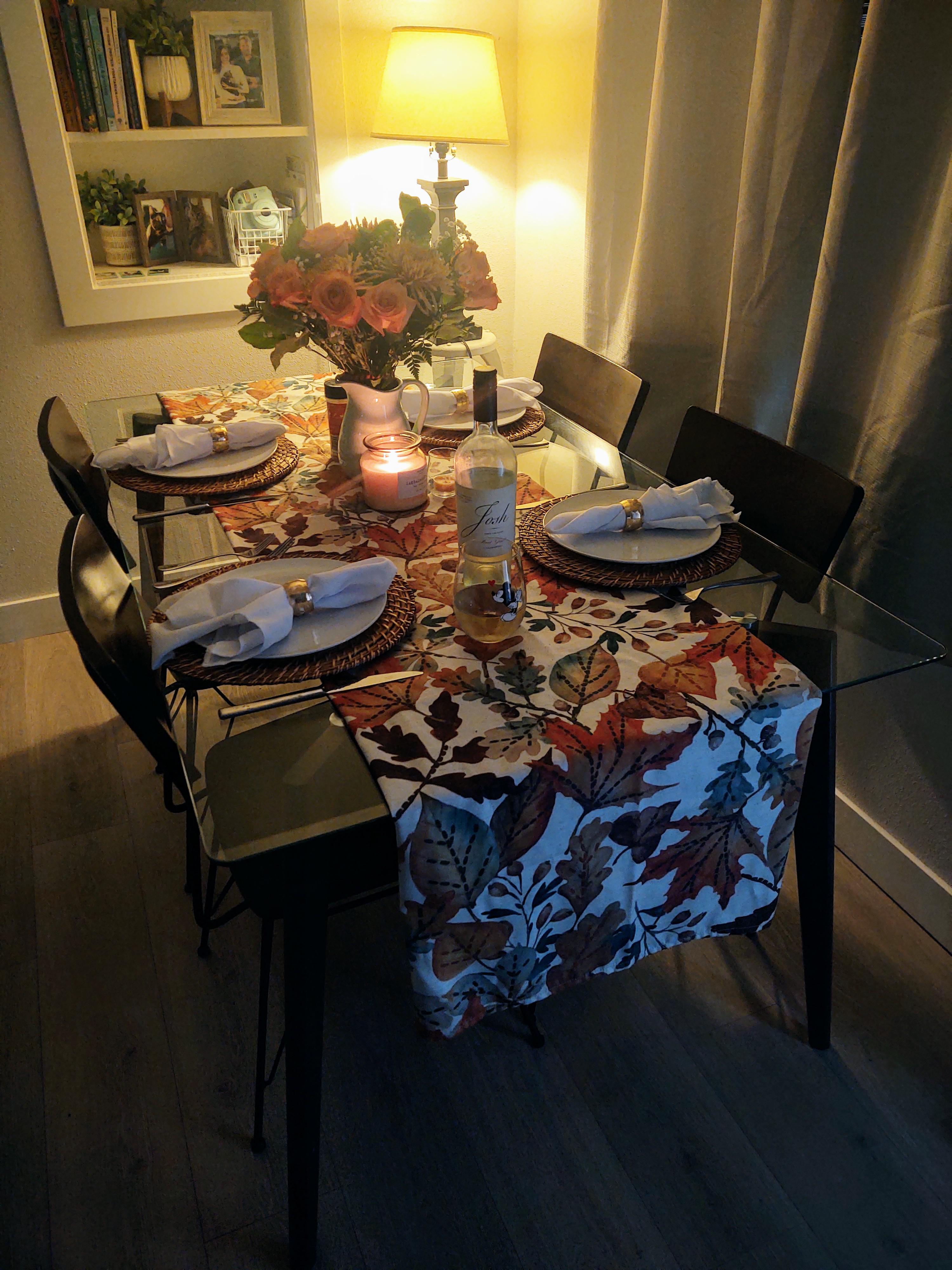 My little kitchen dining table, having my parents over tonight | Scrolller
