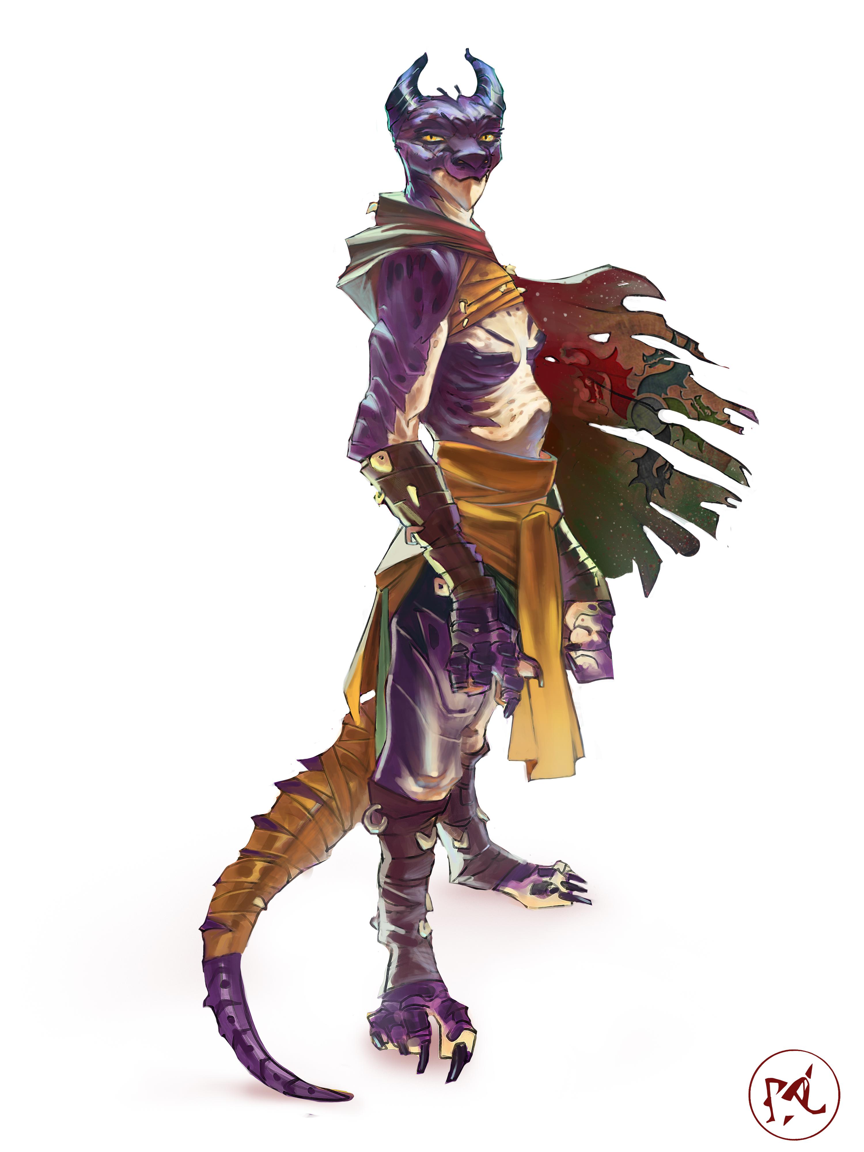 OC] [Art] Female Dragonborn | Scrolller