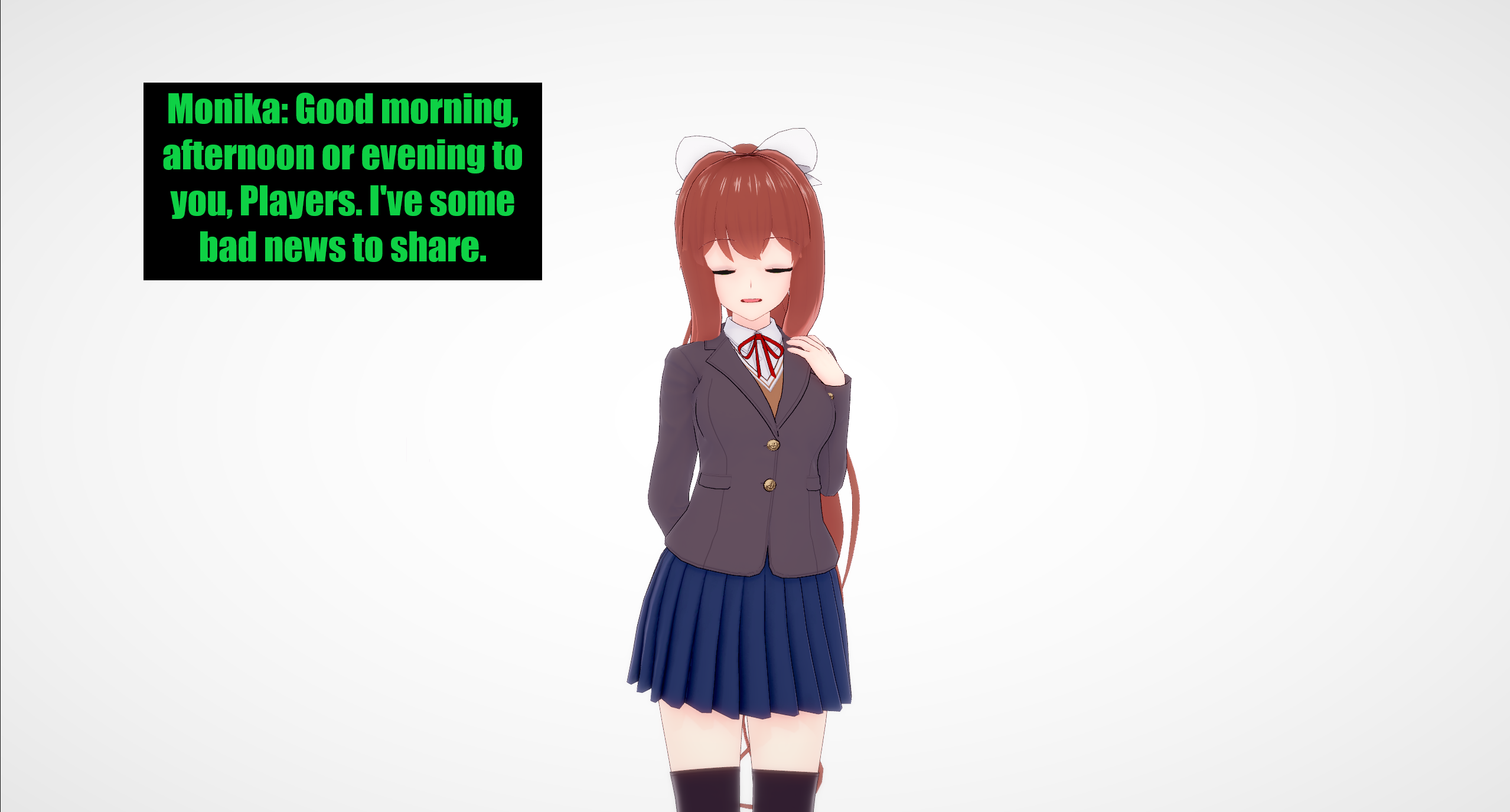 Monika Has Terrible News for You All [OC, Made with Koikatsu/CharaStudio] | Scrolller