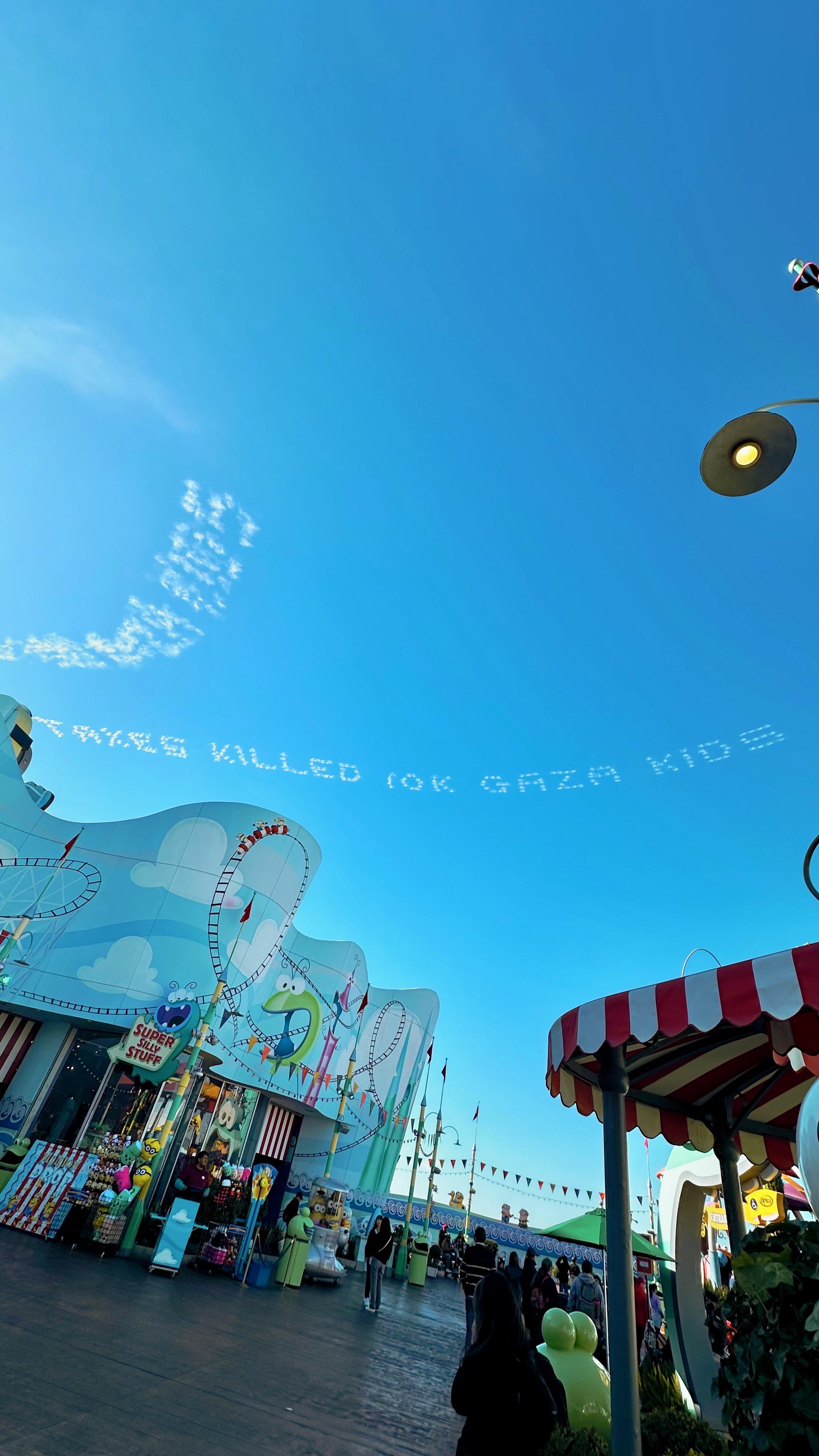Skywriting from universal studios | Scrolller