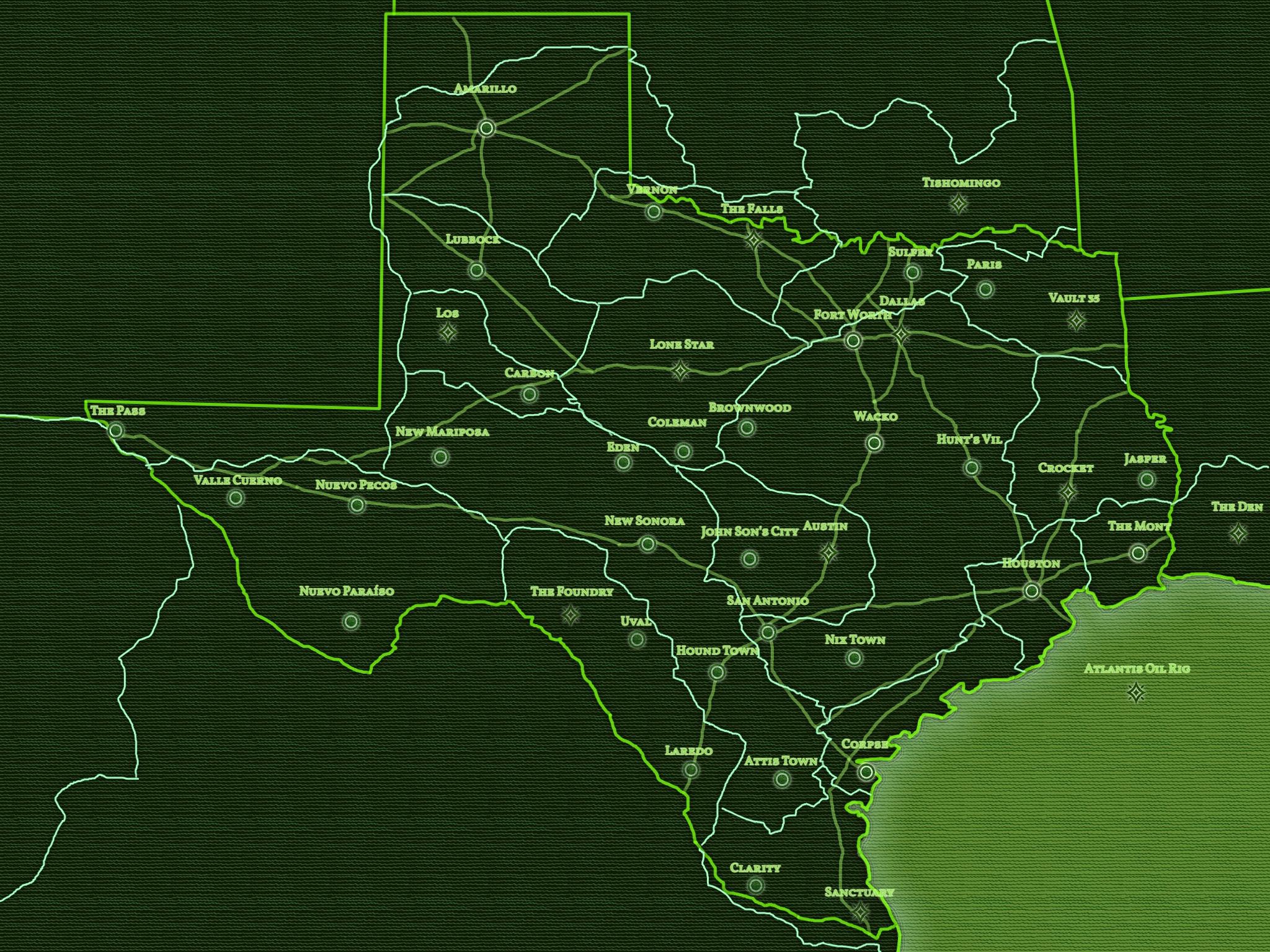 Fallout: Lonestar PnP Campaign Map | Scrolller