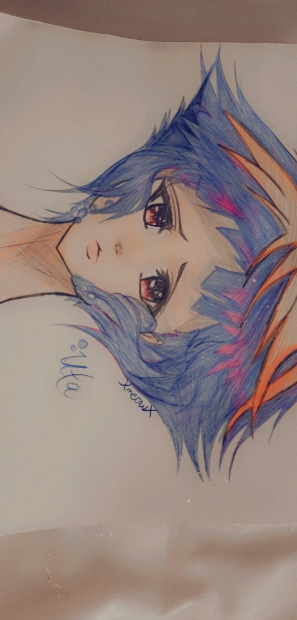 I randomly drew this picture of Uta! I hope everyone likes! I haven't drawn in a while.. | Scrolller