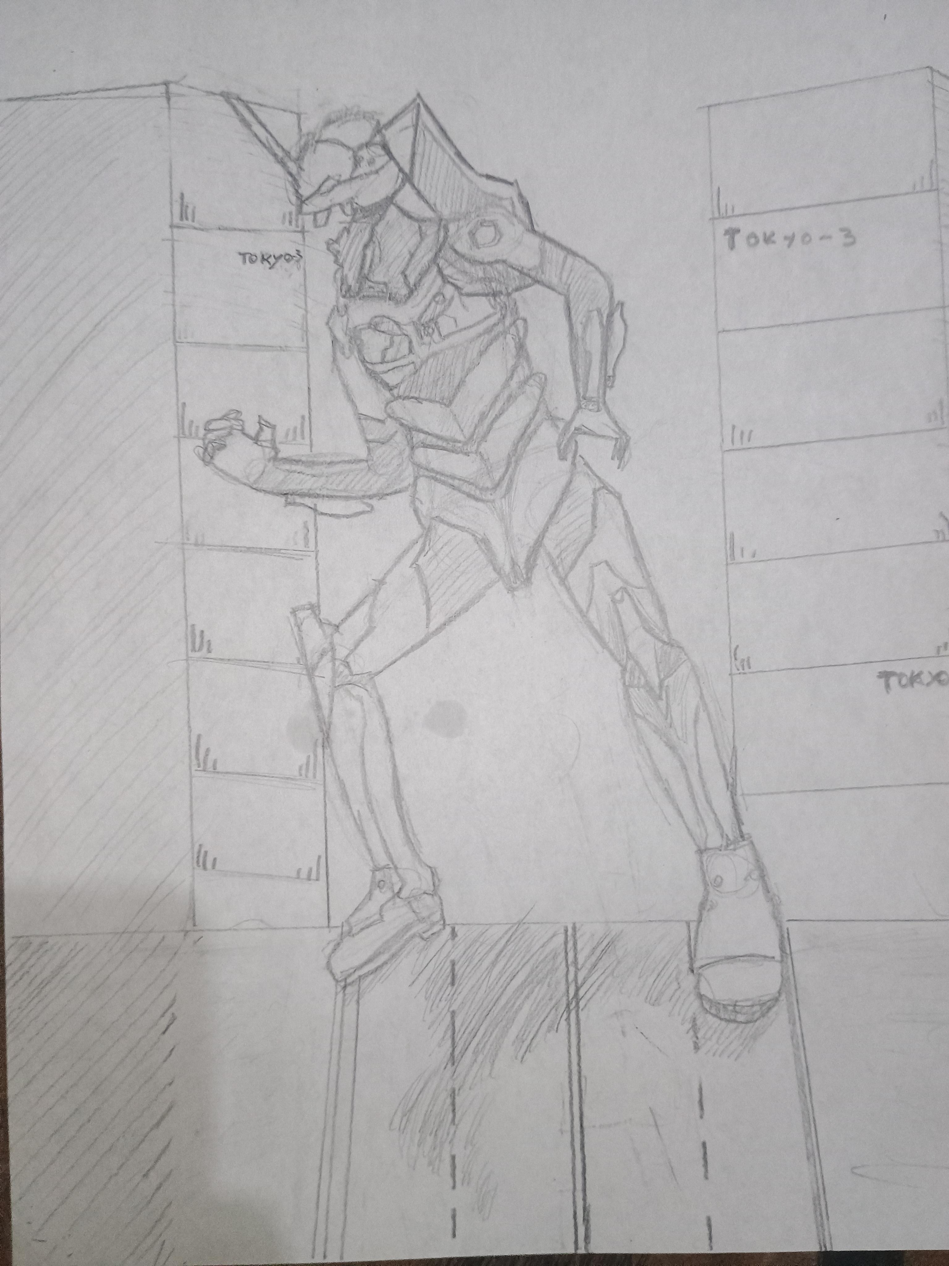 My first attempt at drawing Eva 01 | Scrolller