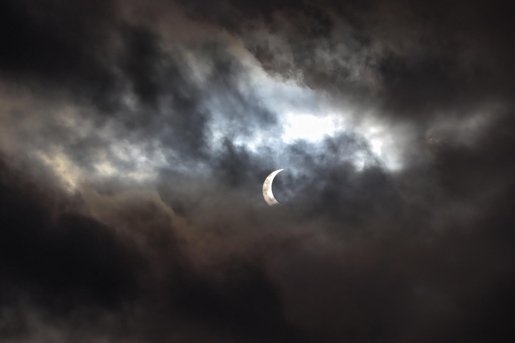 Partial eclipse yesterday 🌙 [OC] | Scrolller