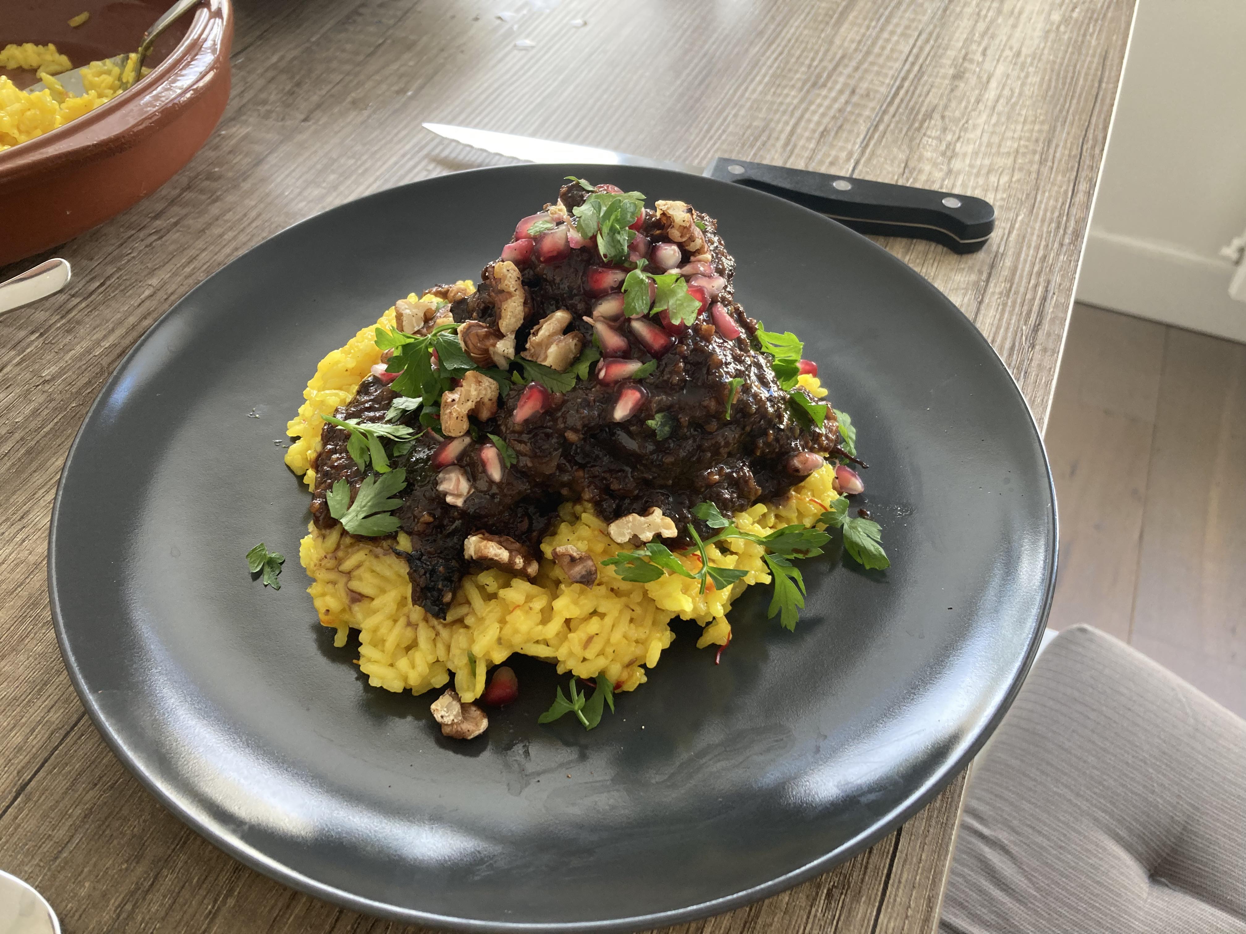 [Homemade] Duck Fesenjan with Saffron Rice | Scrolller