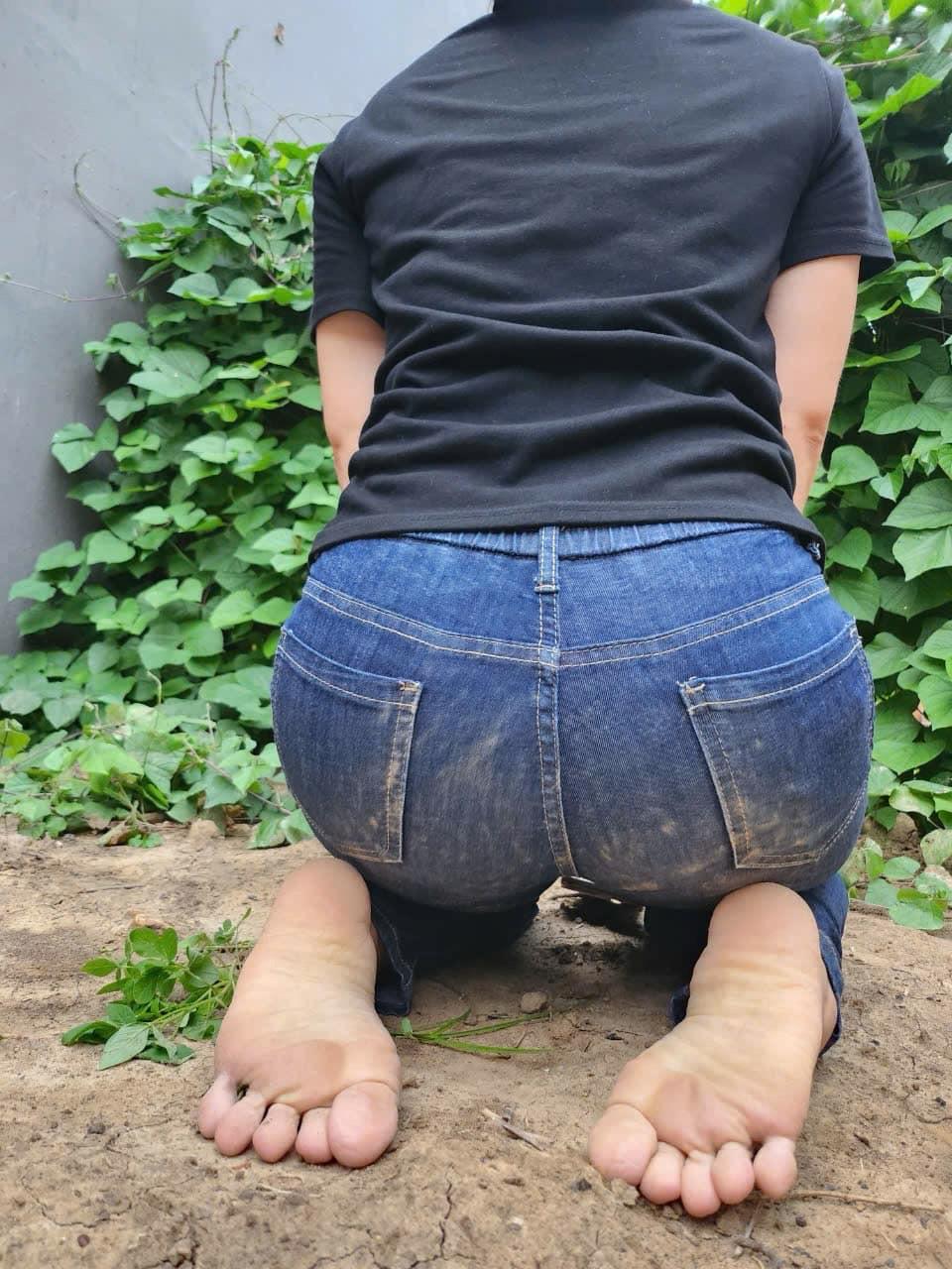 Outside gardening barefoot | Scrolller