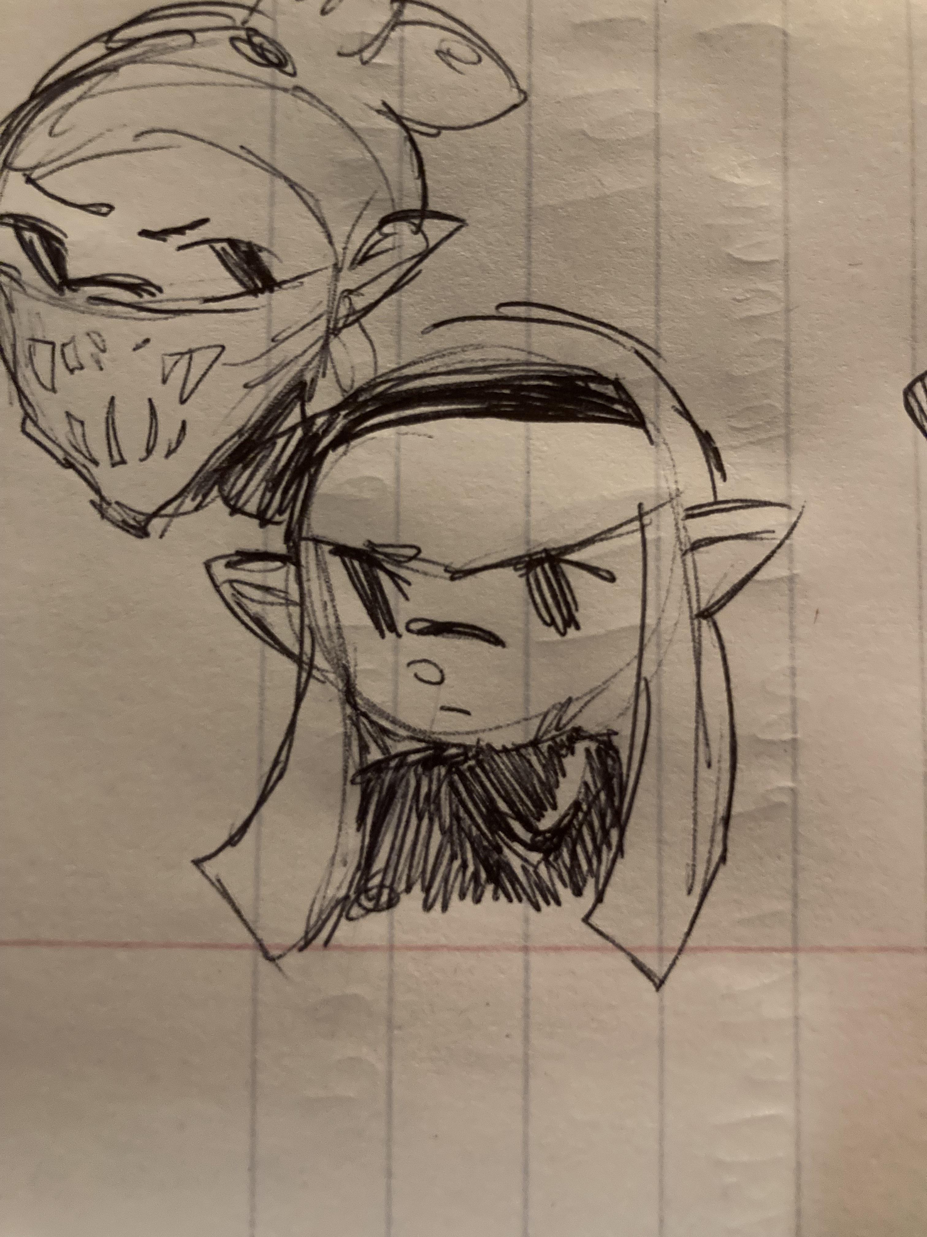 Some drawings of my splatoon OC, visor! | Scrolller