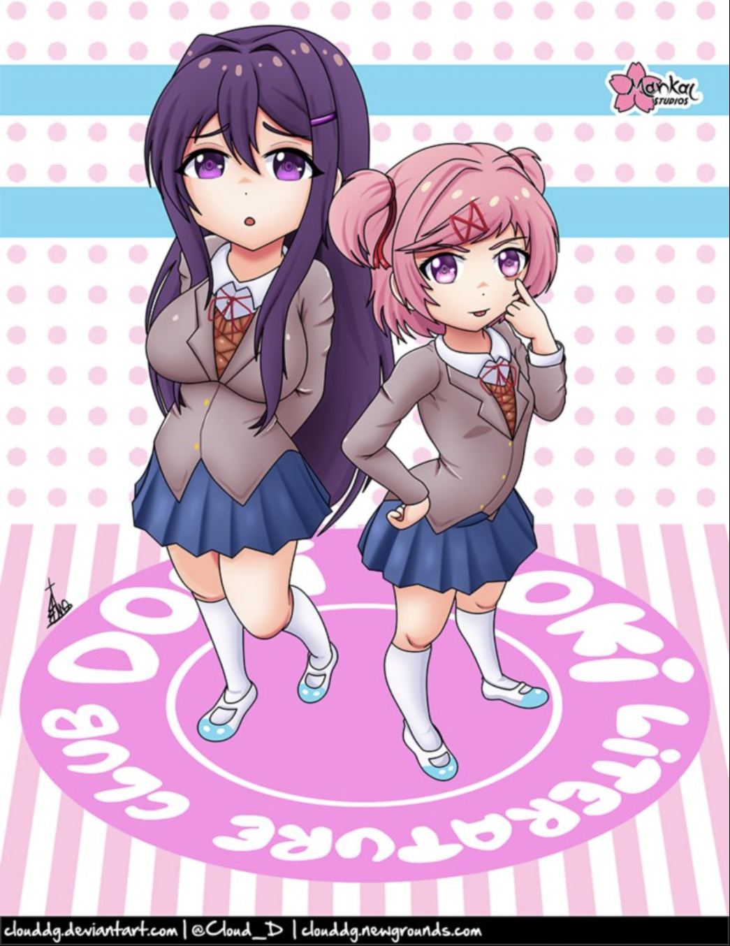 Little Yuri and Natsuki (Artist: Cloud_DG) | Scrolller