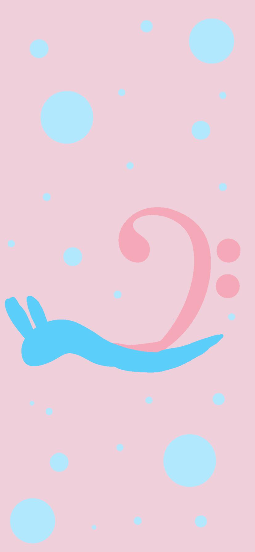 Trans wallpapers I made featuring a treble clef flamingo and bass clef snail :) | Scrolller