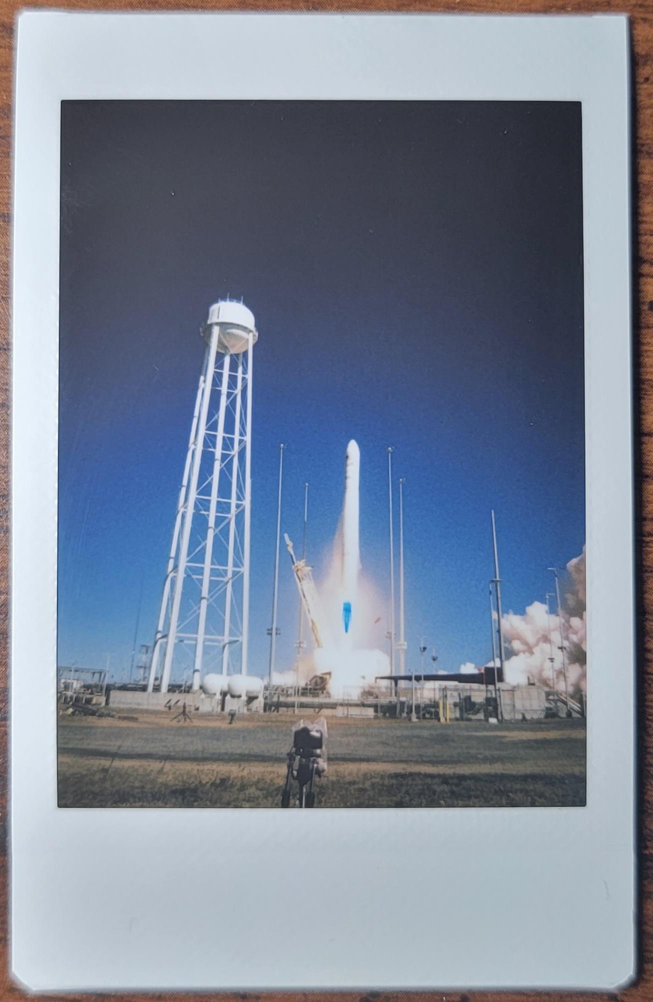 Photo of a rocket launch taken with an instax using a sound trigger | Scrolller