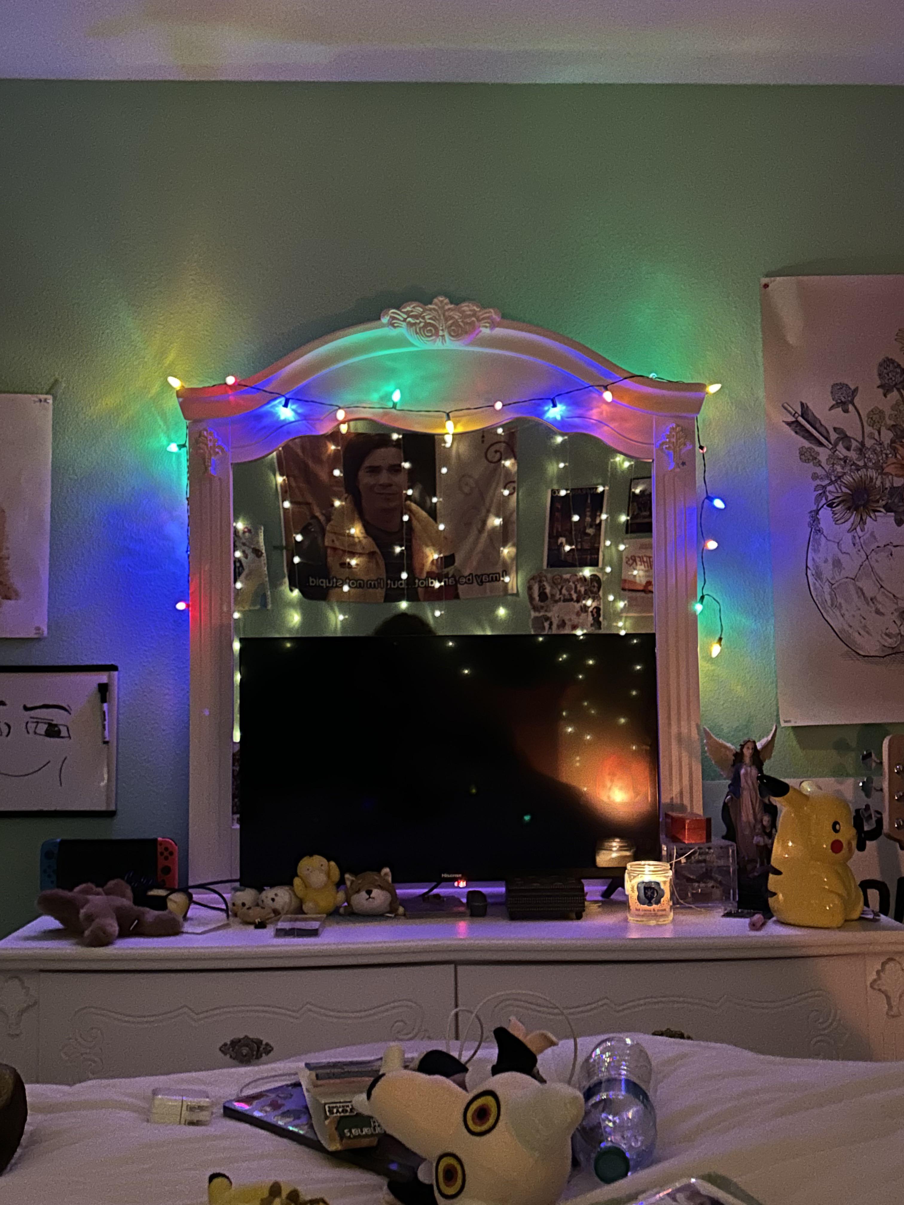 My room! Went for a weird aesthetic, ignore the clutter lol | Scrolller