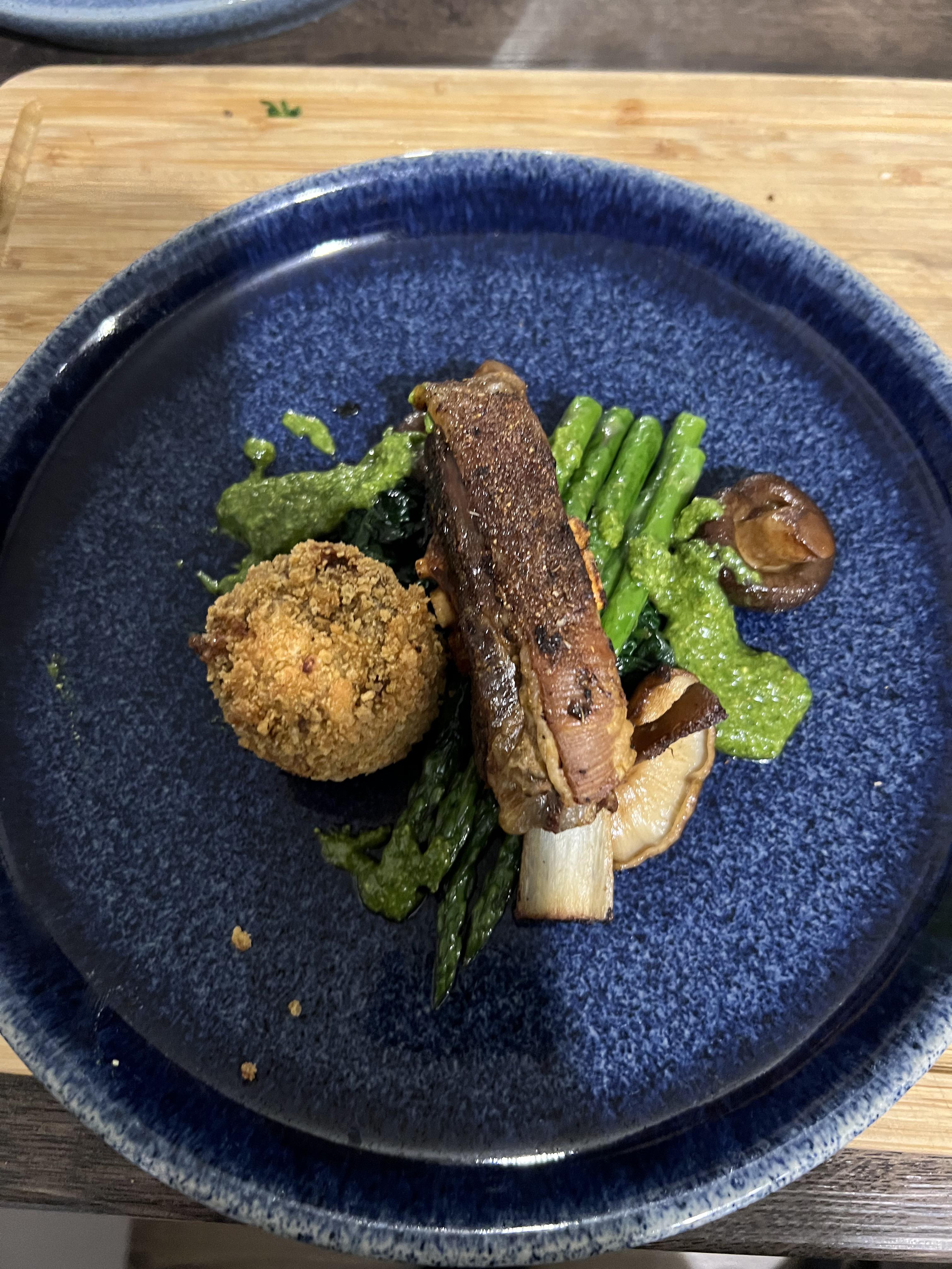 [homemade] lamb croquette and rib | Scrolller