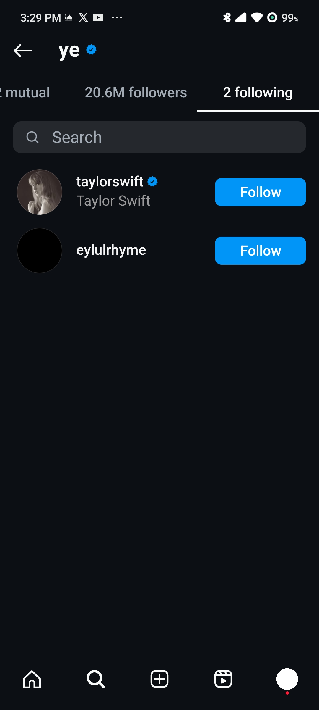 Kanye followed someone else | Scrolller