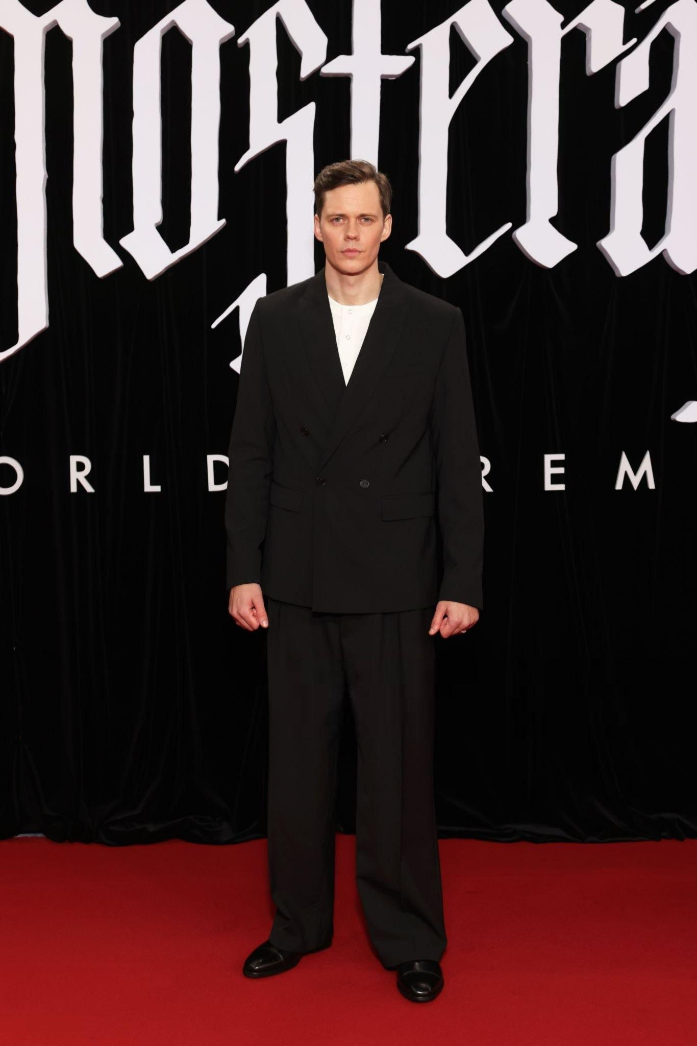 Aaron Taylor-Johnson, Sam Taylor-Johnson and Bill Skarsgård at the premiere of ‘Nosferatu’ in ...