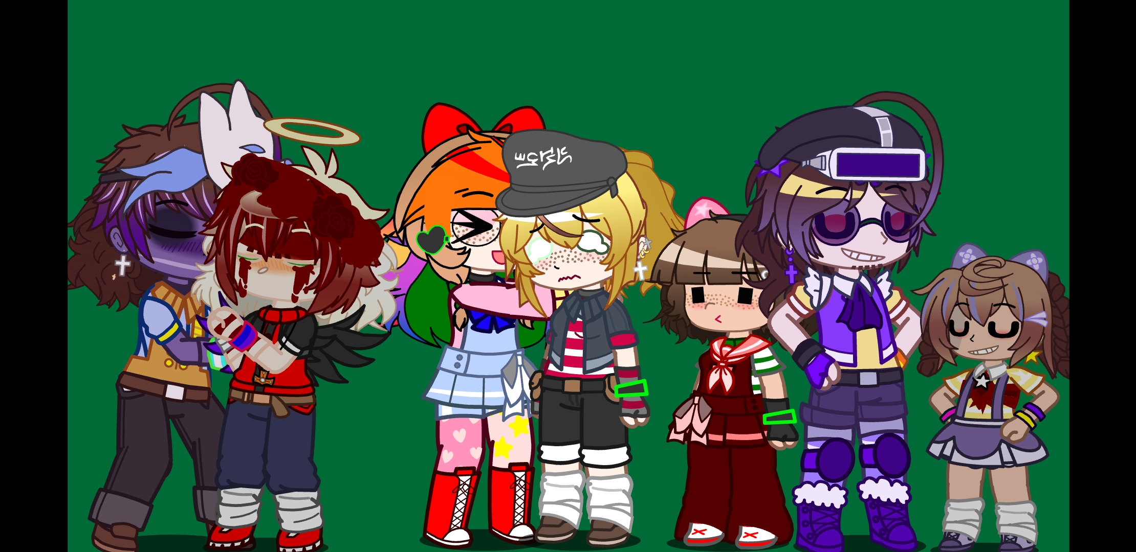 Happy new years! Have all of my original gacha club human characters just celebrating in the ...
