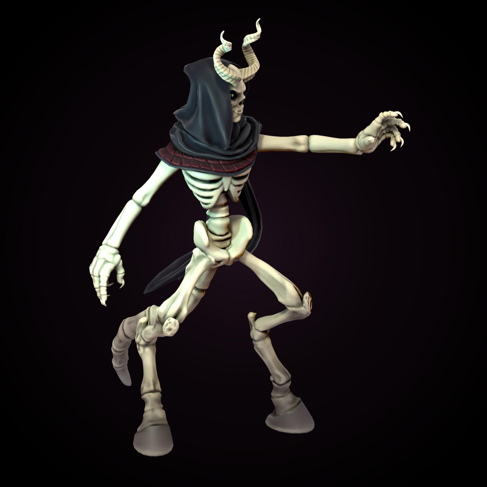 Skeletal Tiefling Mage | Scrolller