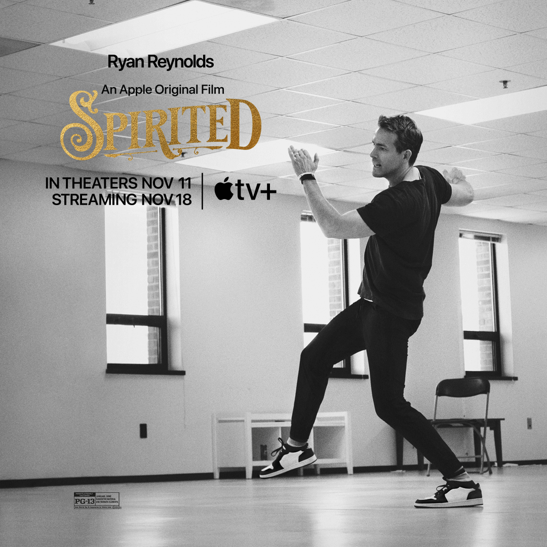 Official Posters for Apple's 'Spirited', Starring Will Ferrell, Ryan Reynolds, and Octavia ...