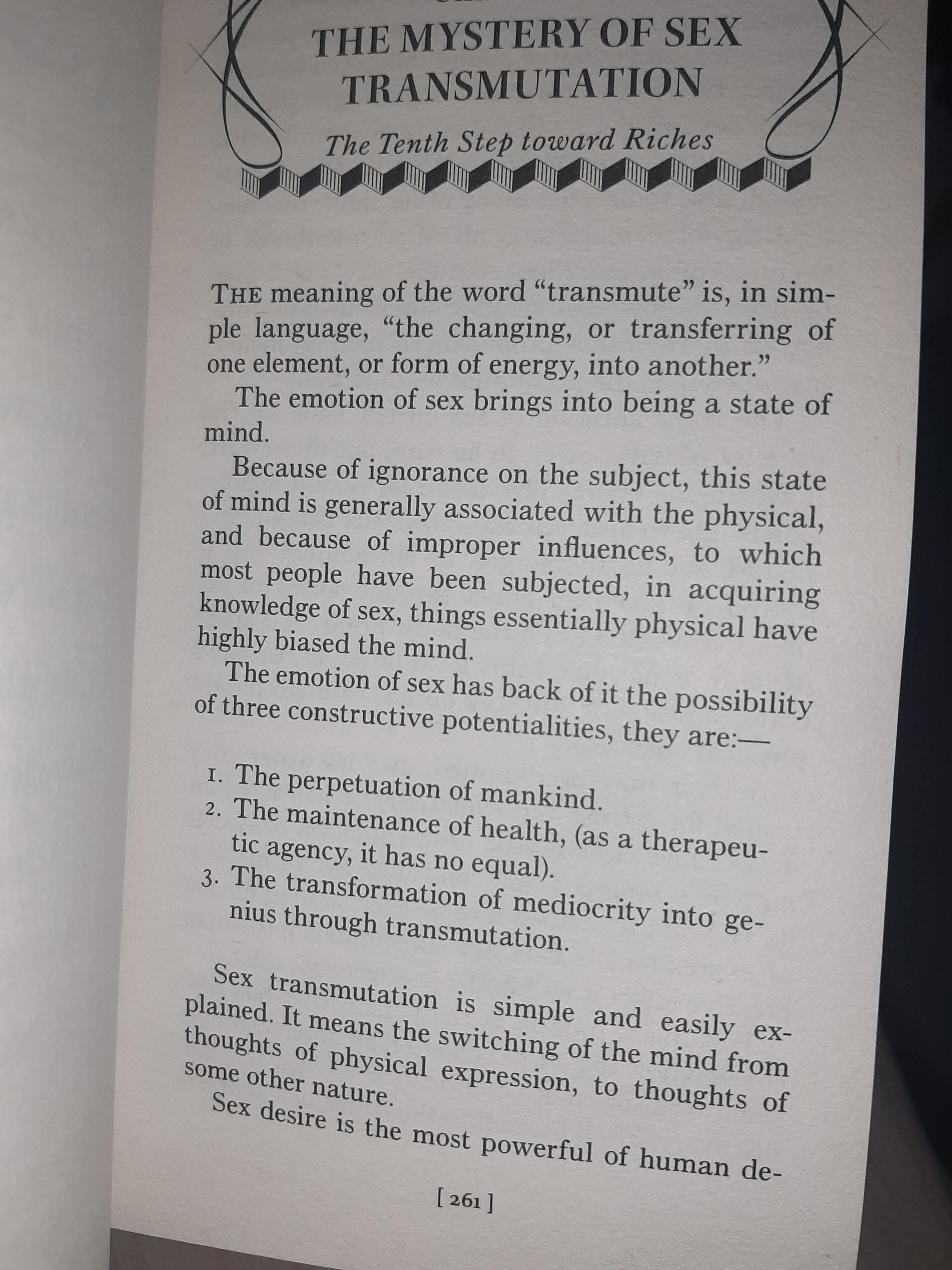 From the Book "Think and Grow Rich" By Napoleon Hill chapter 11: The Mystery of Sex ...
