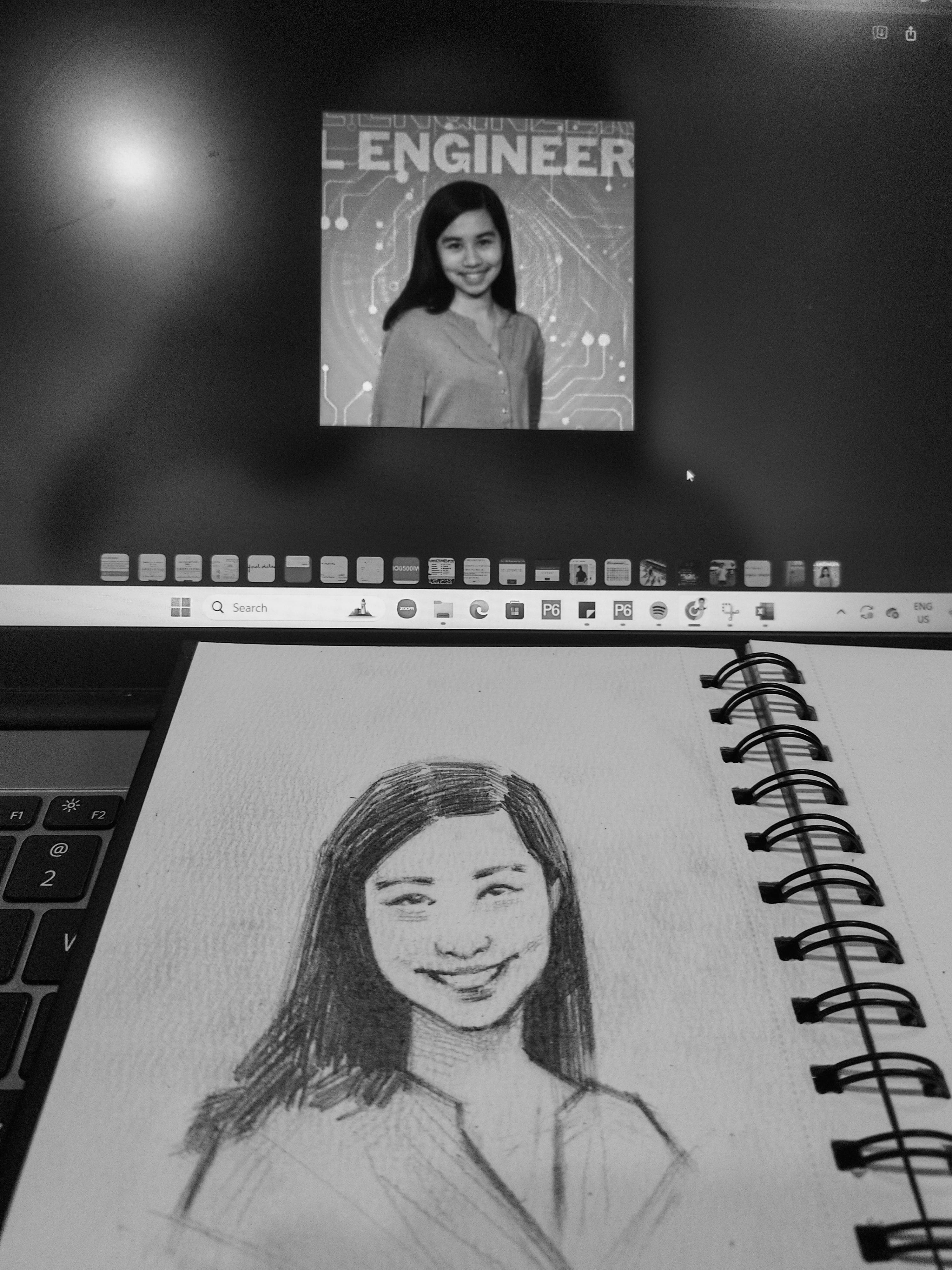 Sketching a portrait of my crush. | Scrolller