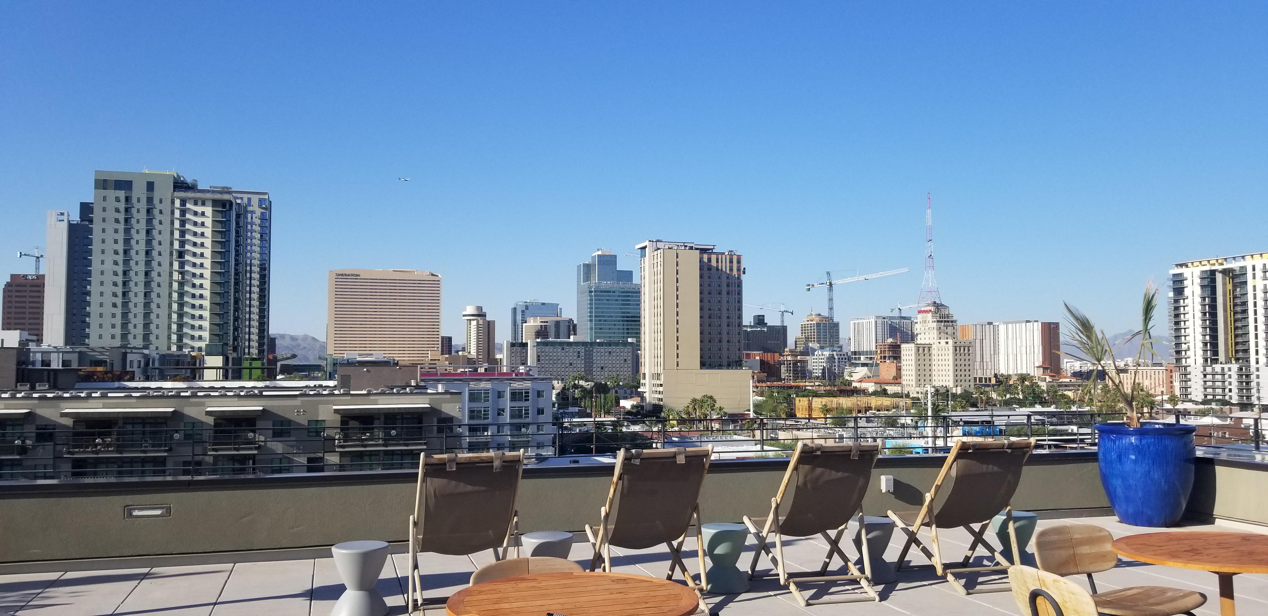 Views at From the Rooftop, Cambria hotel downtown Phoenix. | Scrolller
