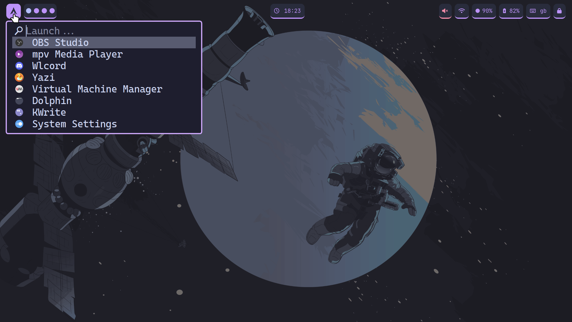 [Niri] Just Perfect - Catppuccin Mocha Mauve | Scrolller