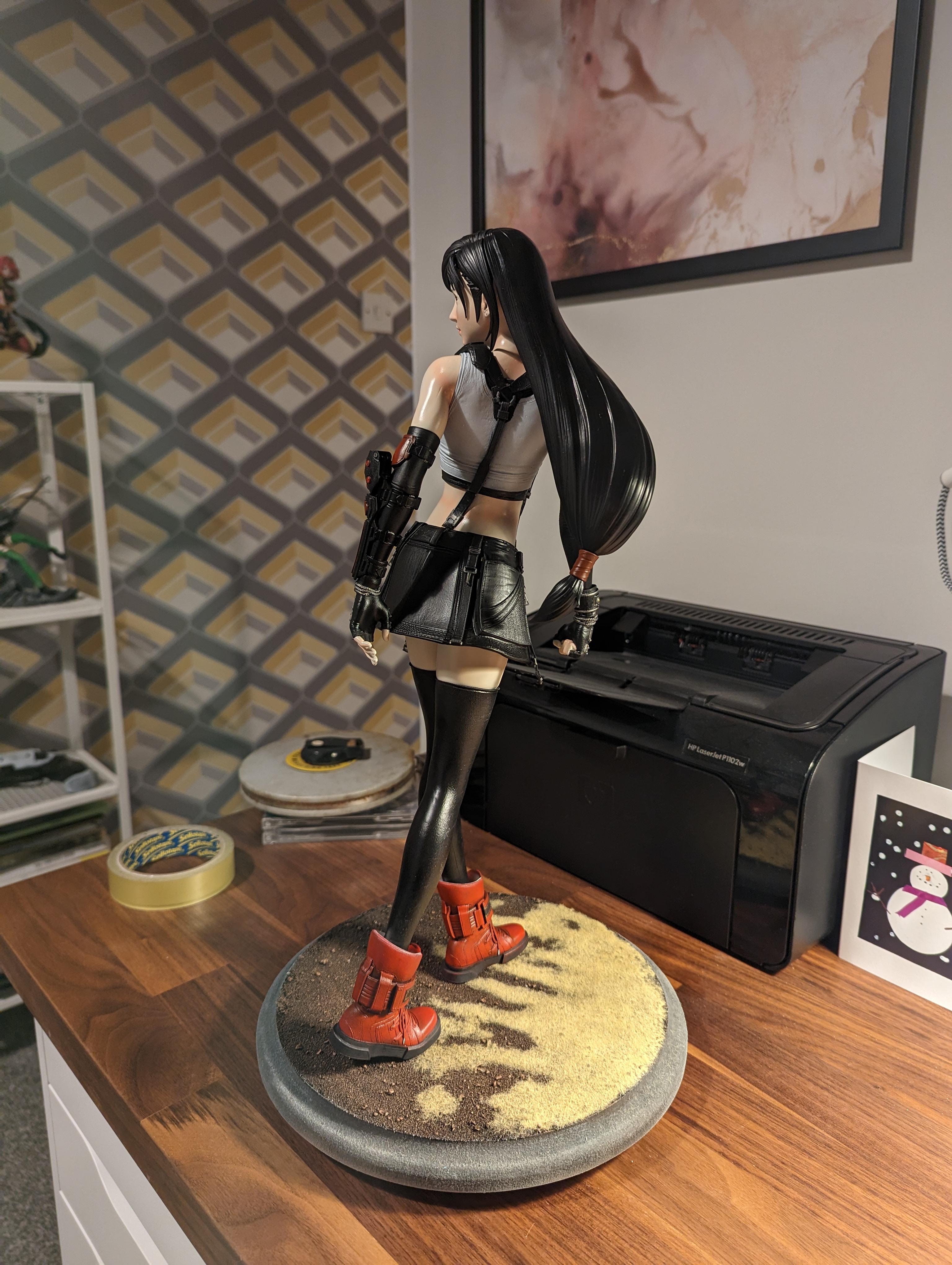 A 3d printed and painted 1:4 scale statue of Tifa I just finished. | Scrolller