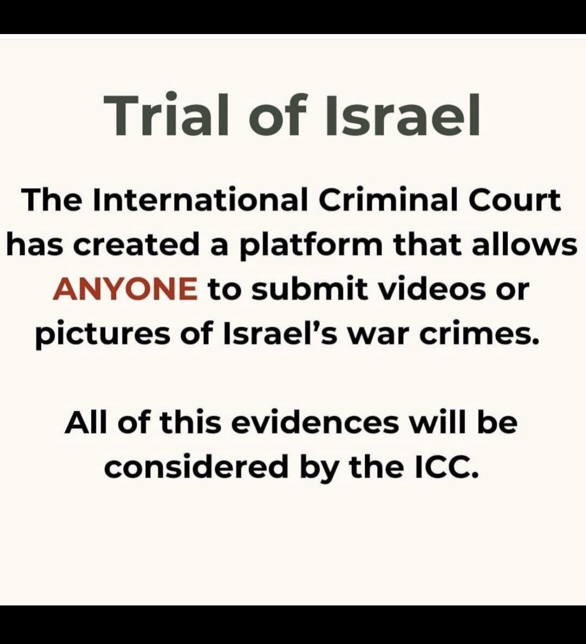 You can now submit evidence to ICC on Israel’s war crimes | Scrolller