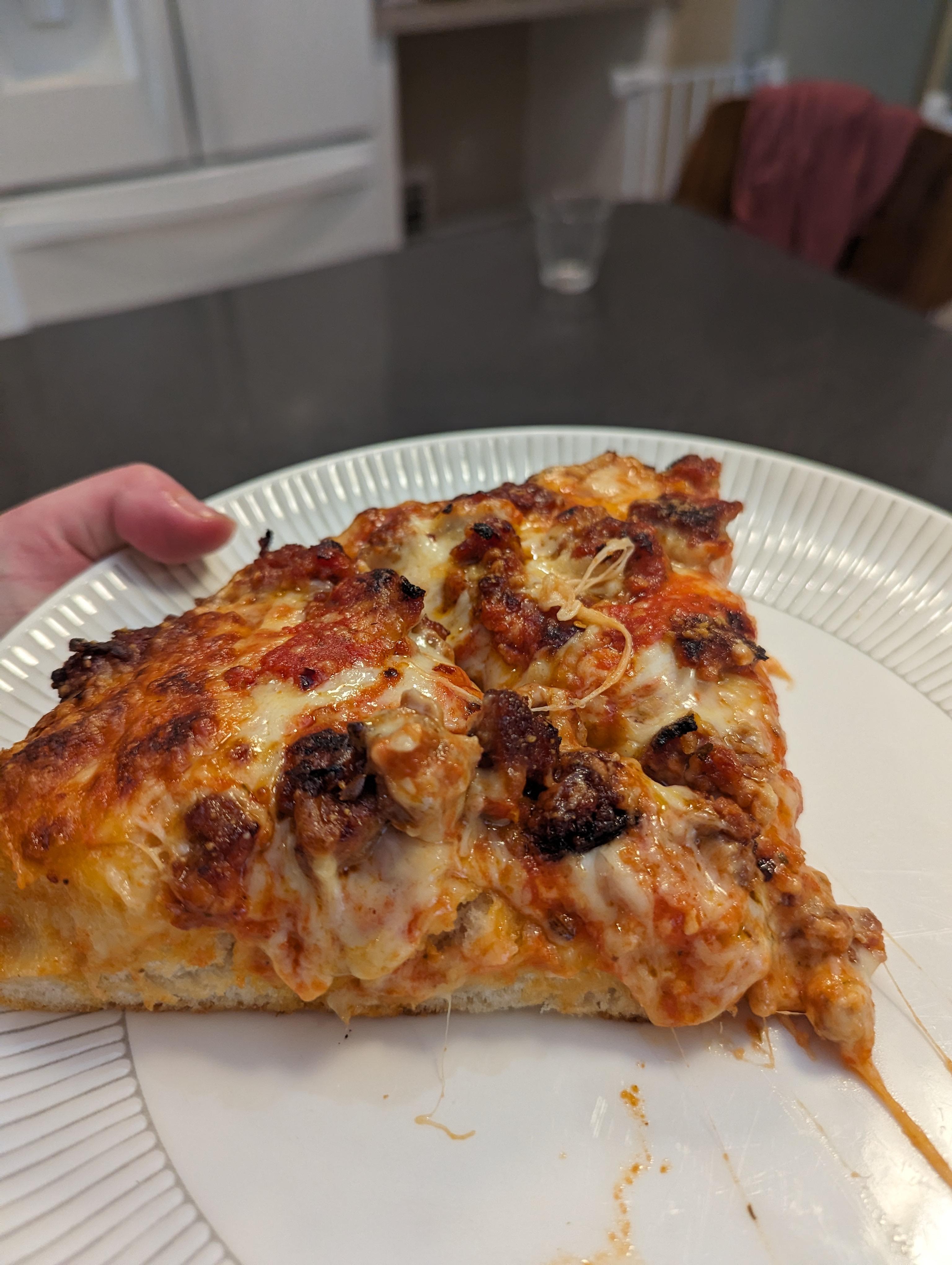 [Homemade] Pan pizza with Italian sausage | Scrolller