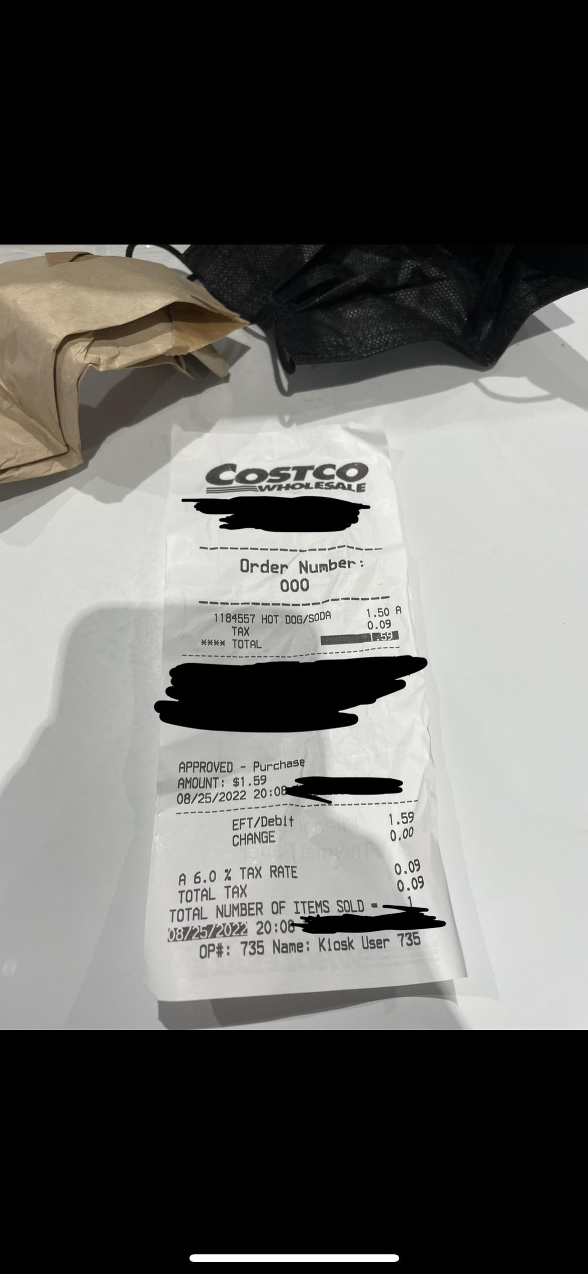 I got order number 000 at Costco | Scrolller