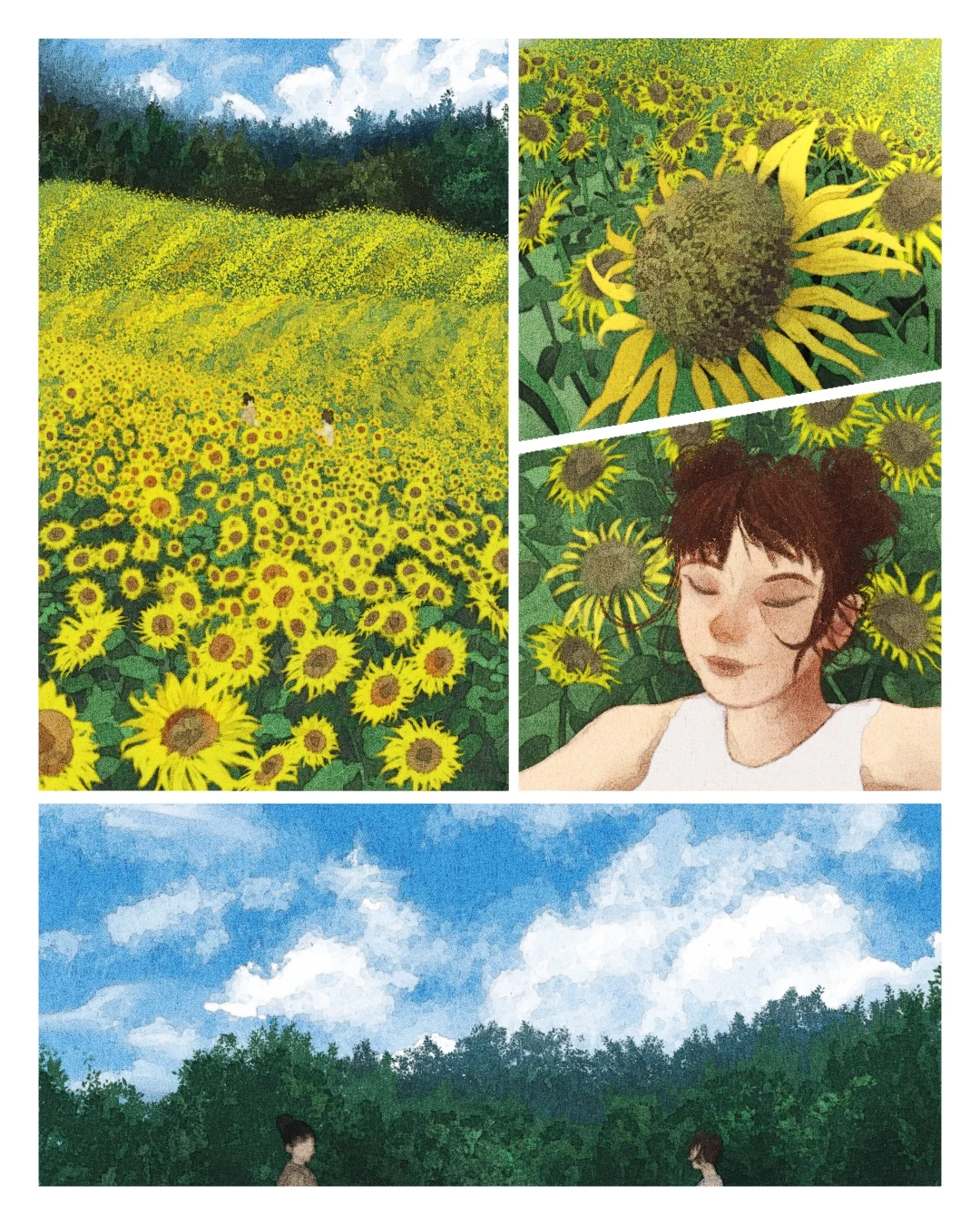 Sunflowers, Me, Digital, 2022 | Scrolller