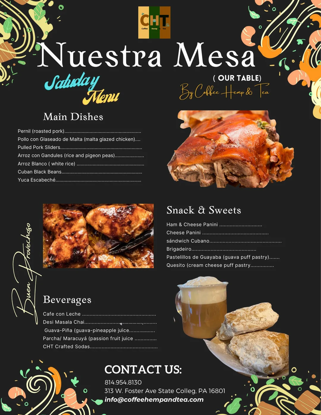 Coffee Hemp & Tea Saturday Menu | Scrolller