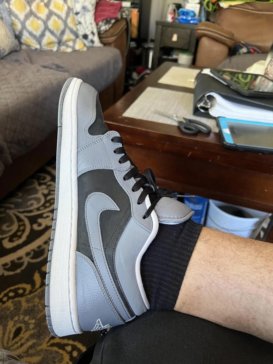Work with watcha got, some flat black angelus paint put these cool grays into my weekly rotation ...