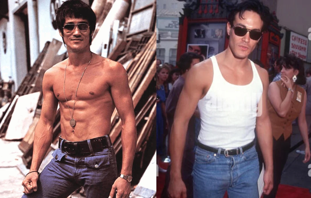 Bruce Lee (1972) and his son Brandon Lee (1992) | Scrolller
