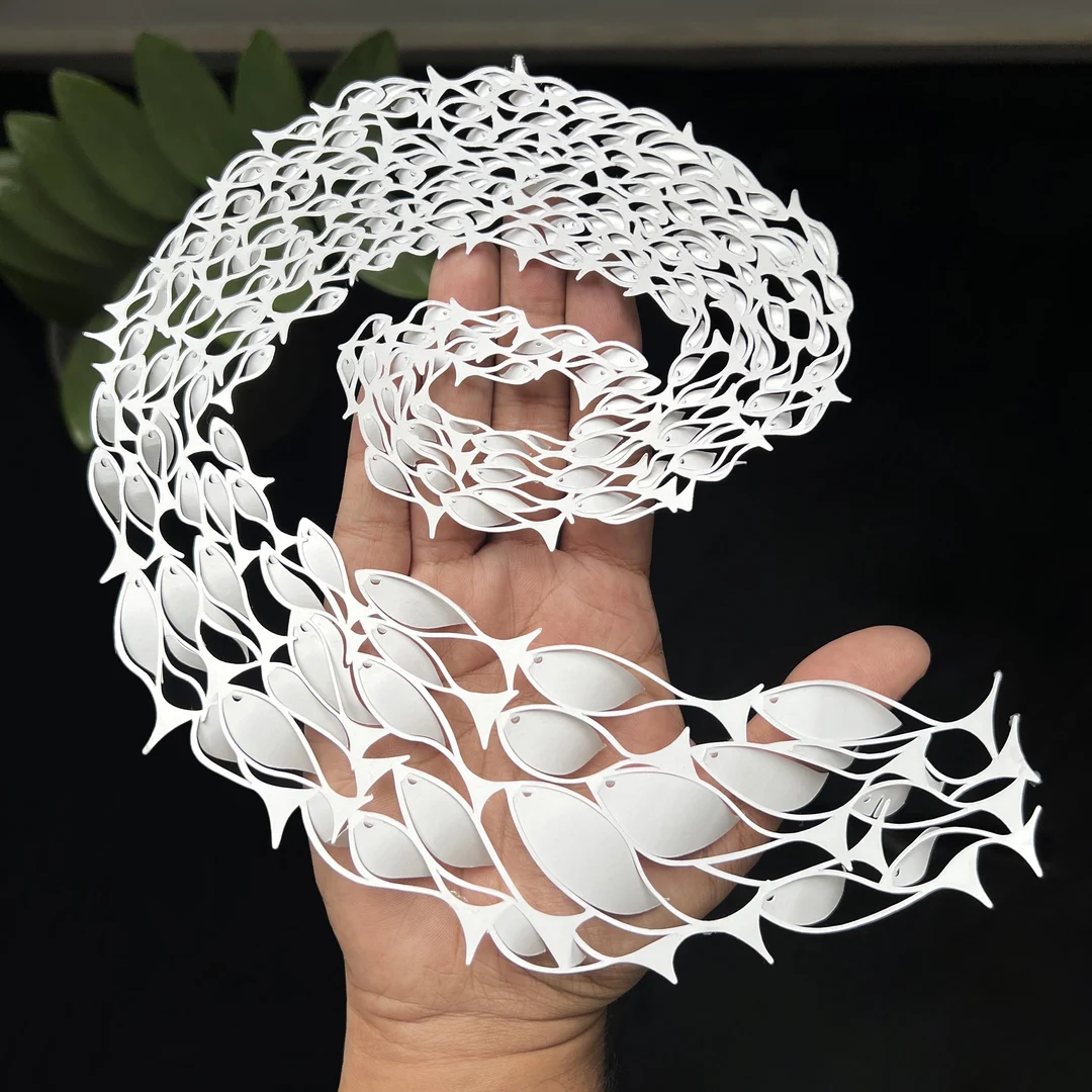 Fish Vortex, Papercutting Art, Hand cut Papercut by Parth Kothekar | Scrolller