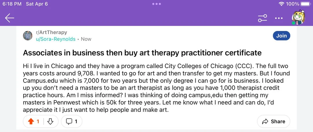 Business degree for art therapist certification | Scrolller