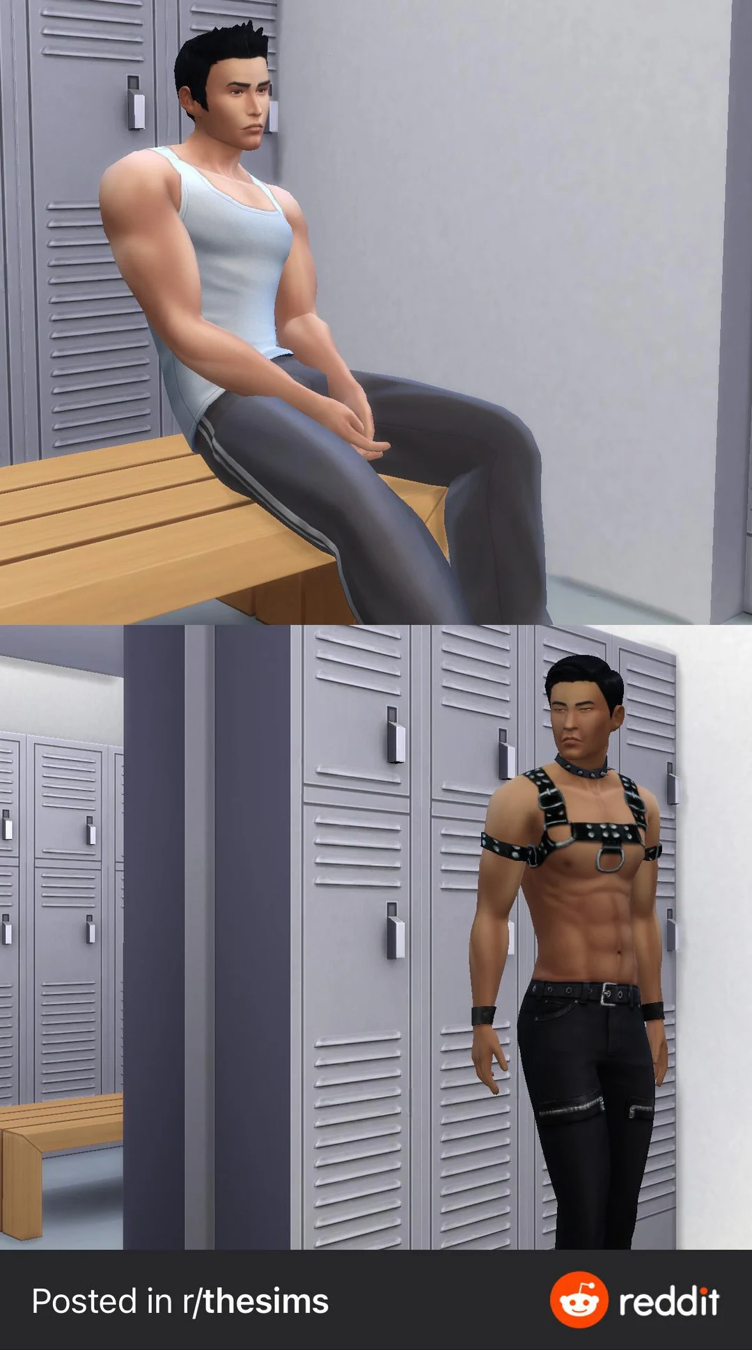 Lord of the Locker Room in The Sims 4 (Scene by me, Sims by Freggleton) | Scrolller