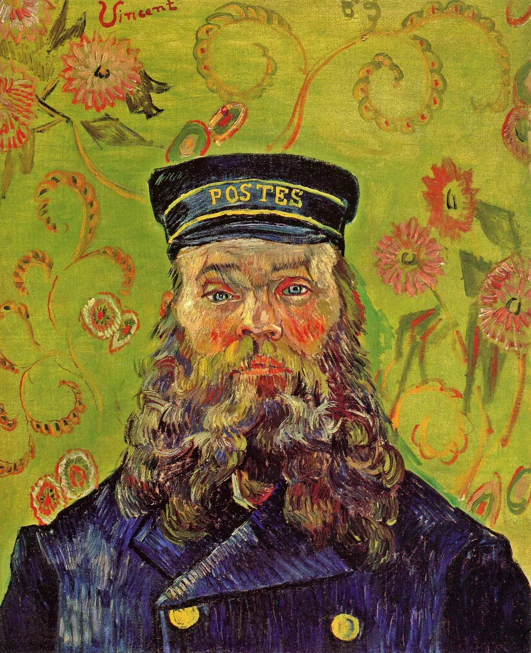 Vincent van Gogh - Portrait of the Postman Joseph Roulin (1889) | Scrolller