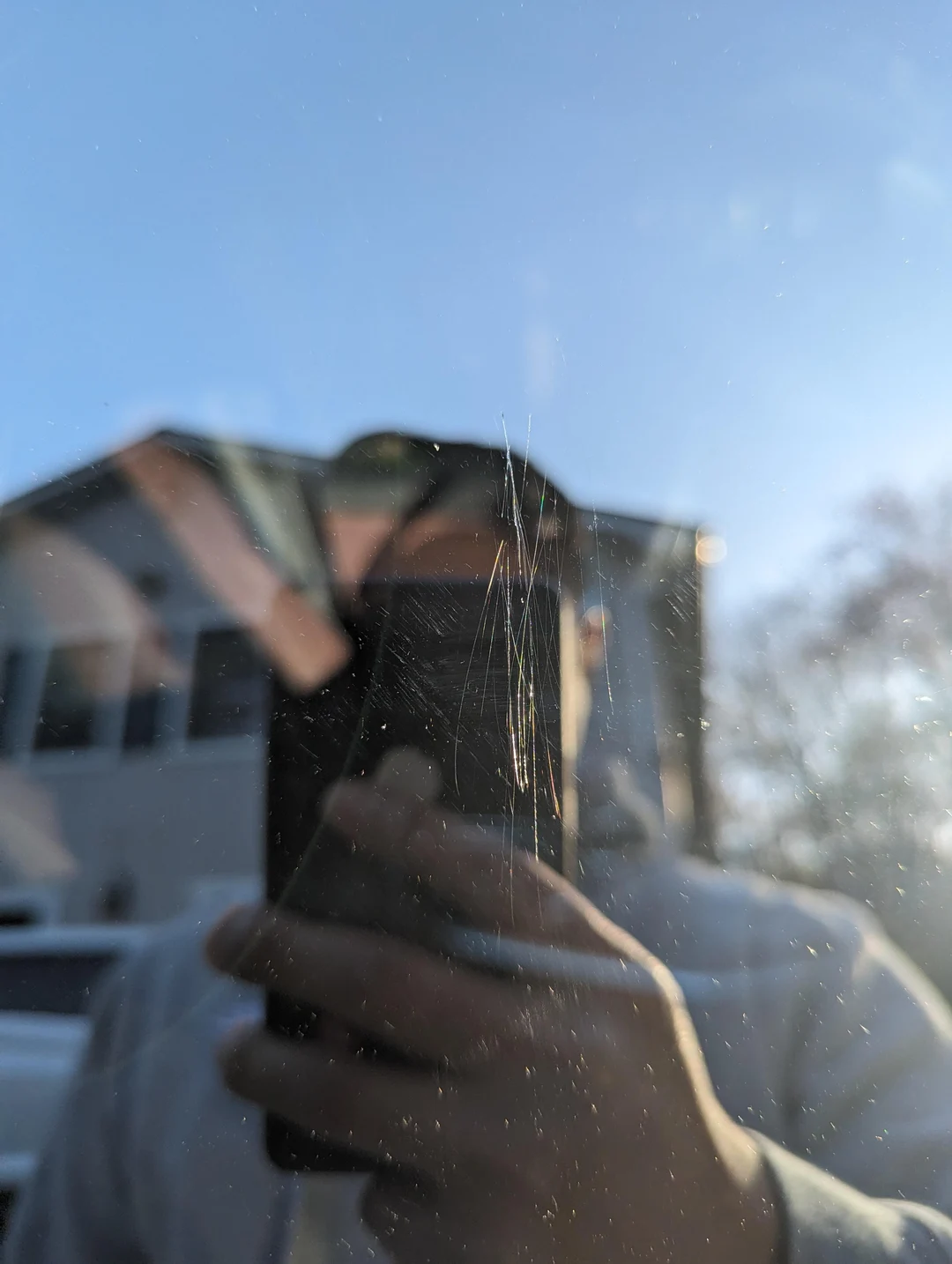 Scratches on passenger side window. | Scrolller