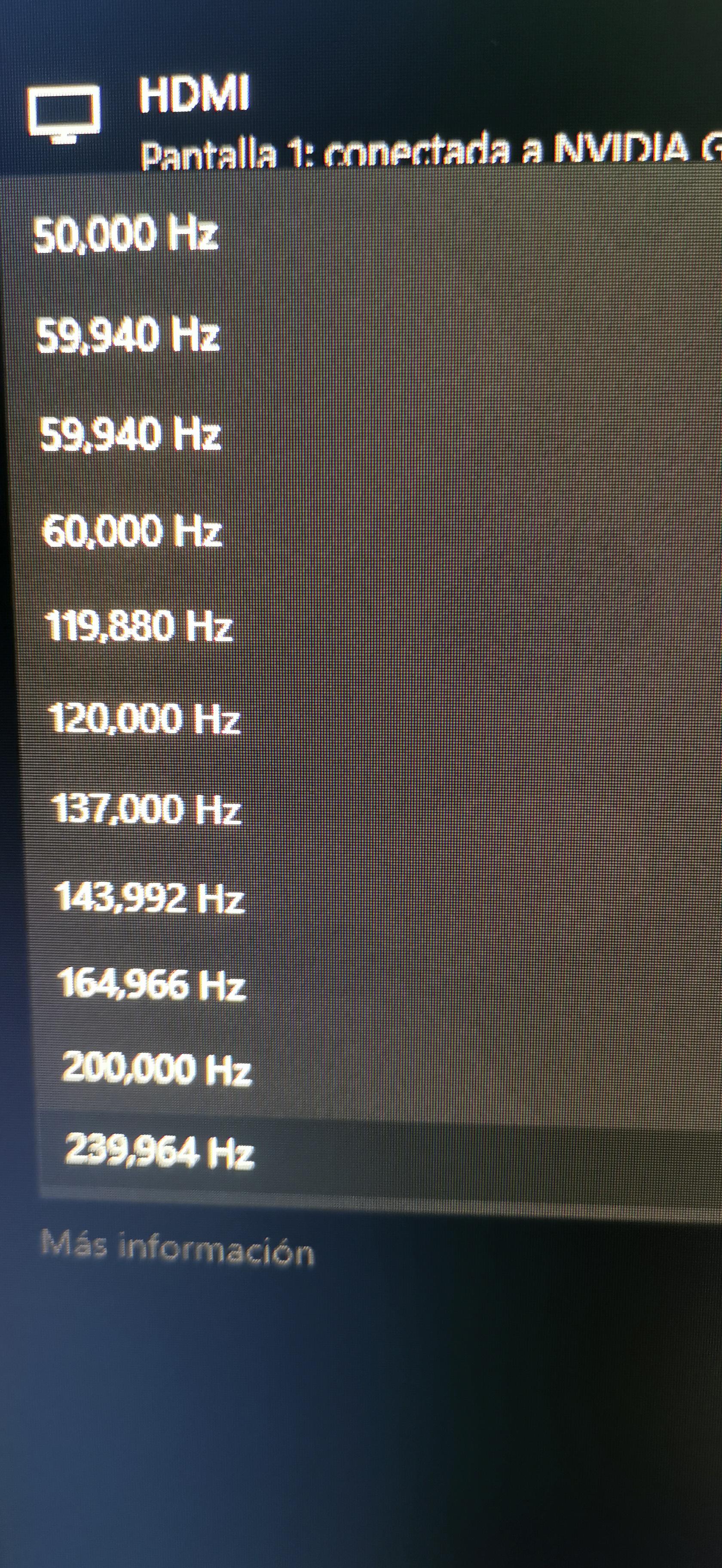 Help. 360hz monitor only works at 240hz, doesn't show more options. | Scrolller