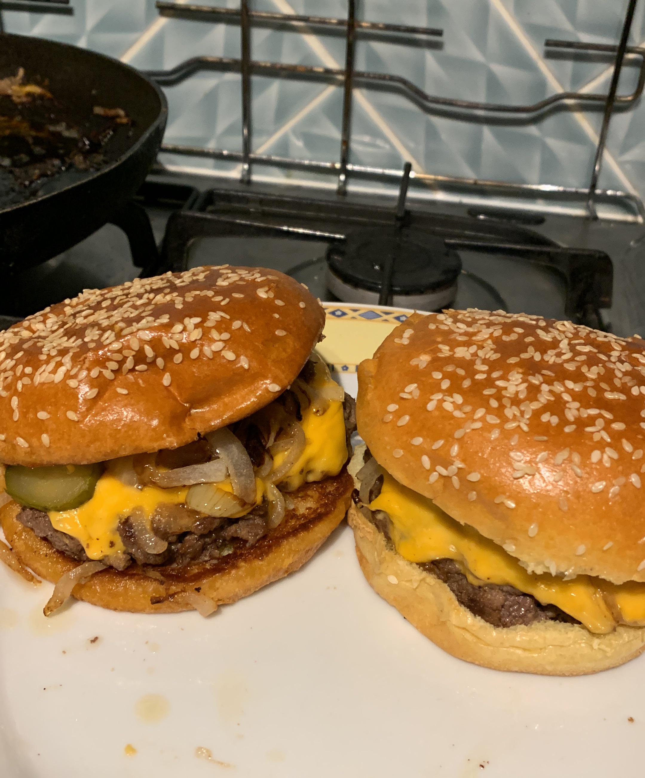 First attempt at smash burgers | Scrolller