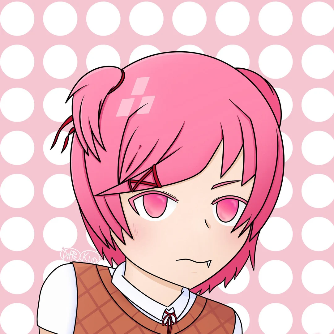 “I-I’m not blushing. . . Shut up!” Natsuki art by me! | Scrolller