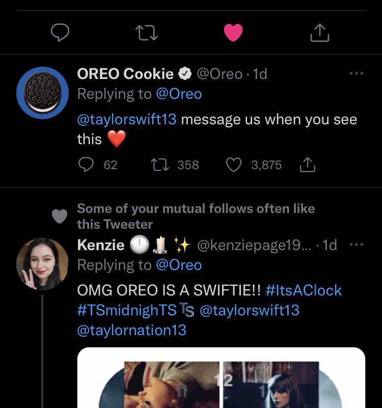 Oreos tweeted about Midnights | Scrolller