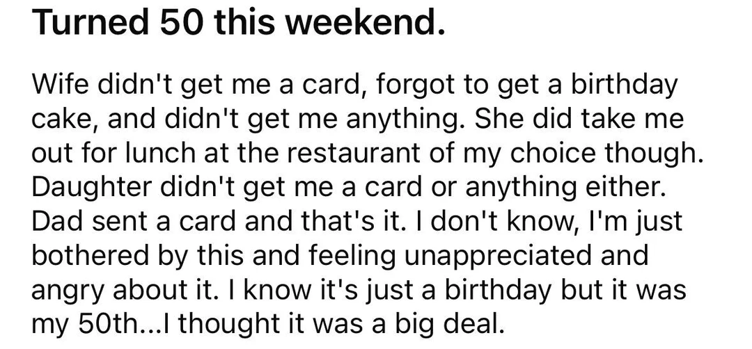 Underwhelming 50th birthday | Scrolller