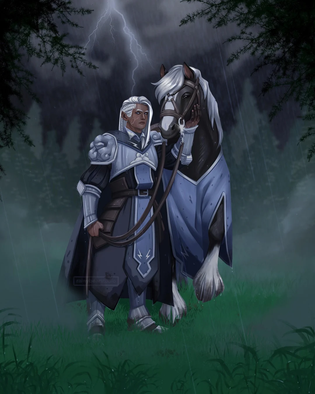 (OC) Half-Drow Tempest Cleric | Scrolller