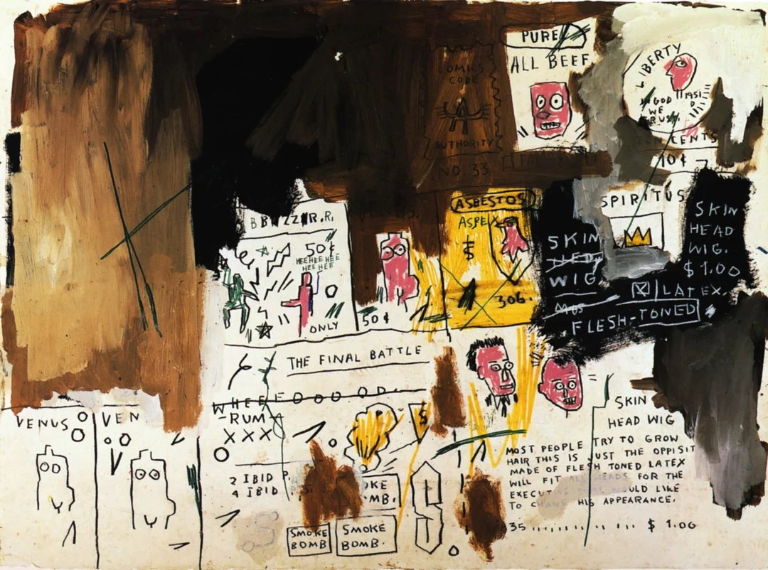 Jean-Michel Basquiat - "Skin Head Wig" (1983) | Scrolller